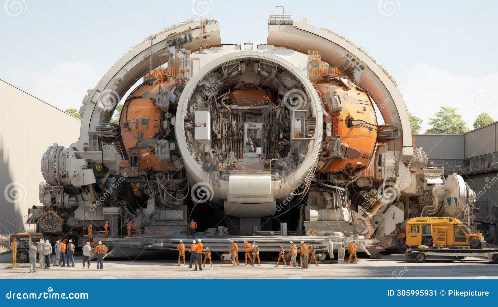 Tunnel Boring Machine Conveyor Belt System Stock Photo | CartoonDealer ...