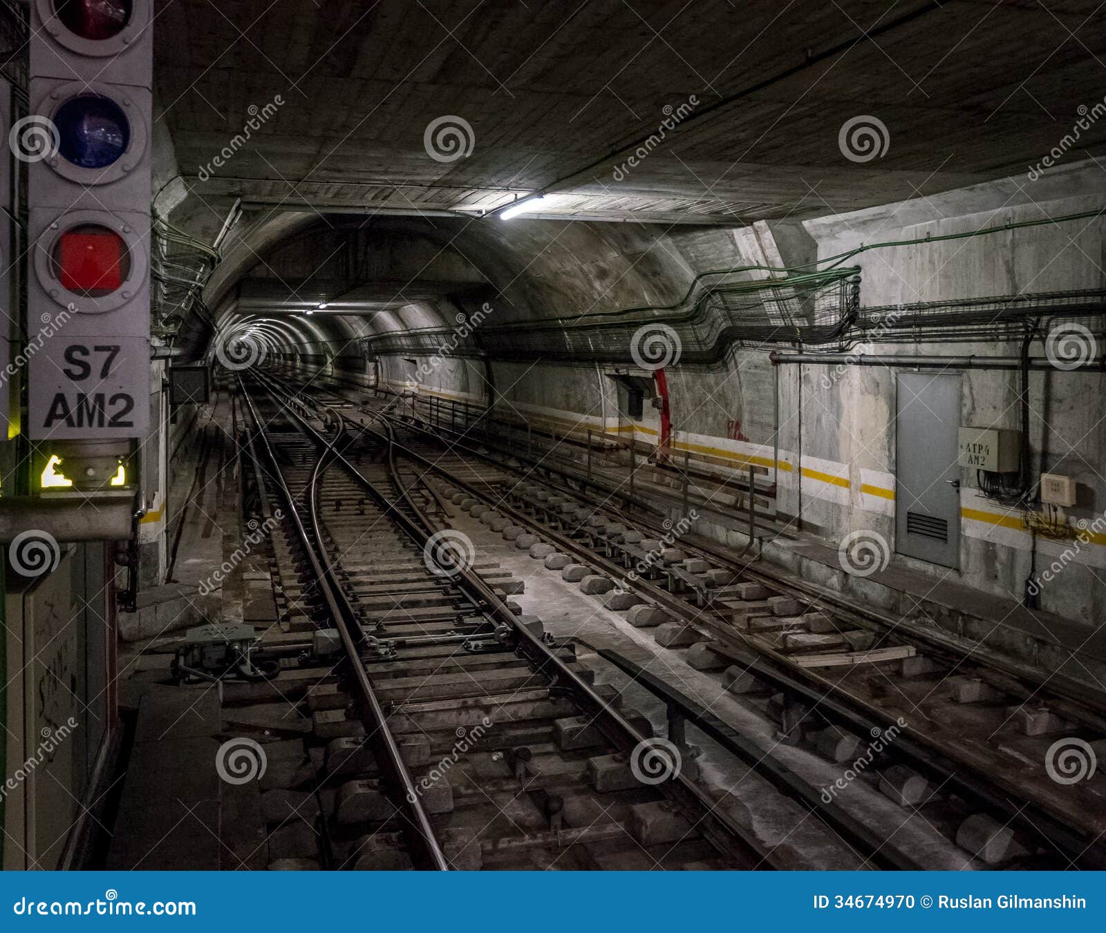 Underground tunnel stock photo. Image of speed, modern - 34674970