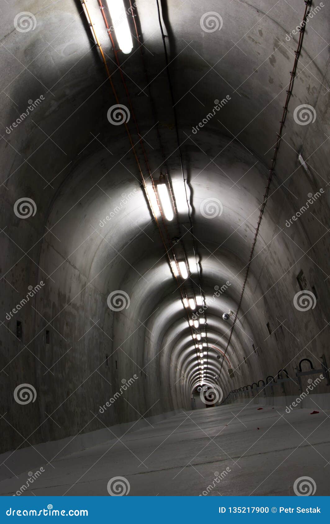 Underground tunnel passage stock photo. Image of subgrade - 135217900