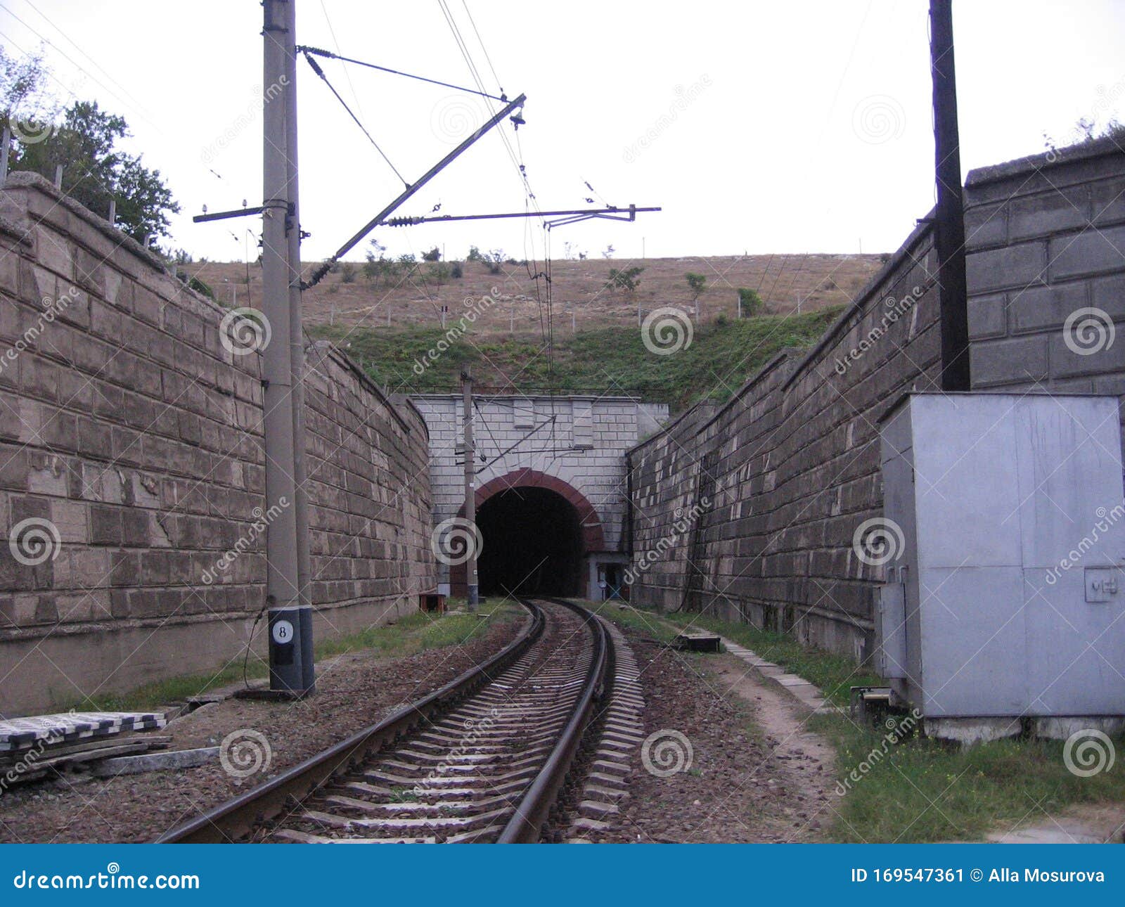 Underground Tunnel with Railway Tracks for a Mine in the Mining ...