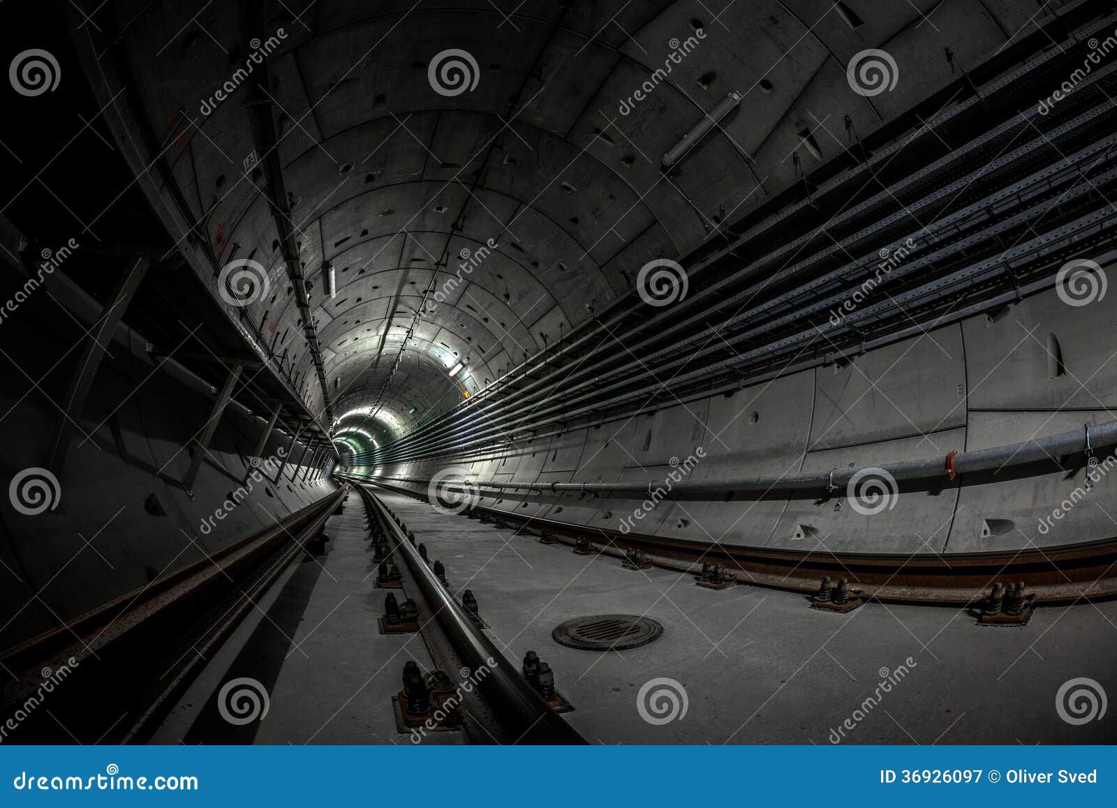 Underground Tunnel for the Subway Stock Image - Image of station ...