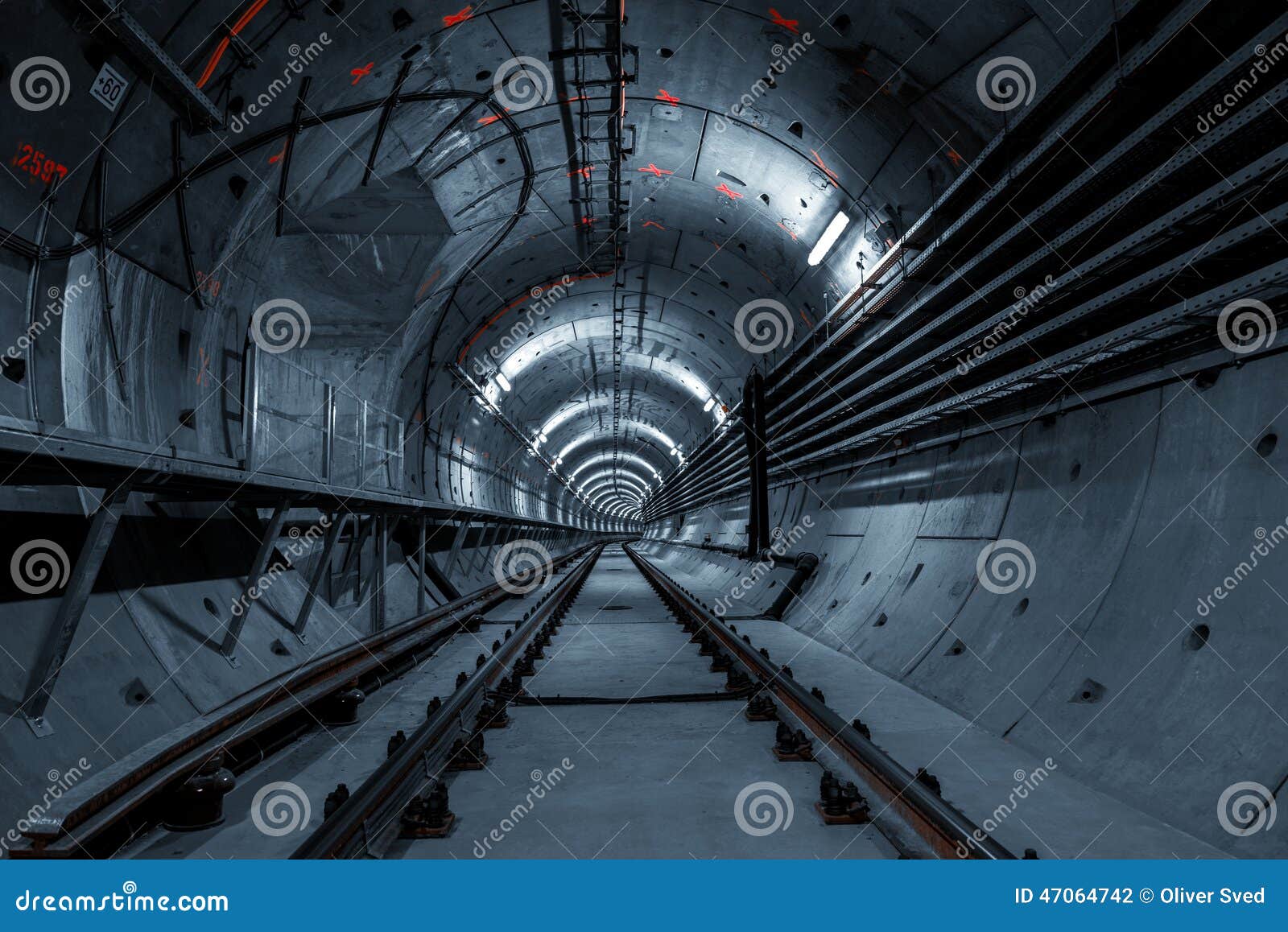 Underground Tunnel for the Subway Stock Photo - Image of railway ...