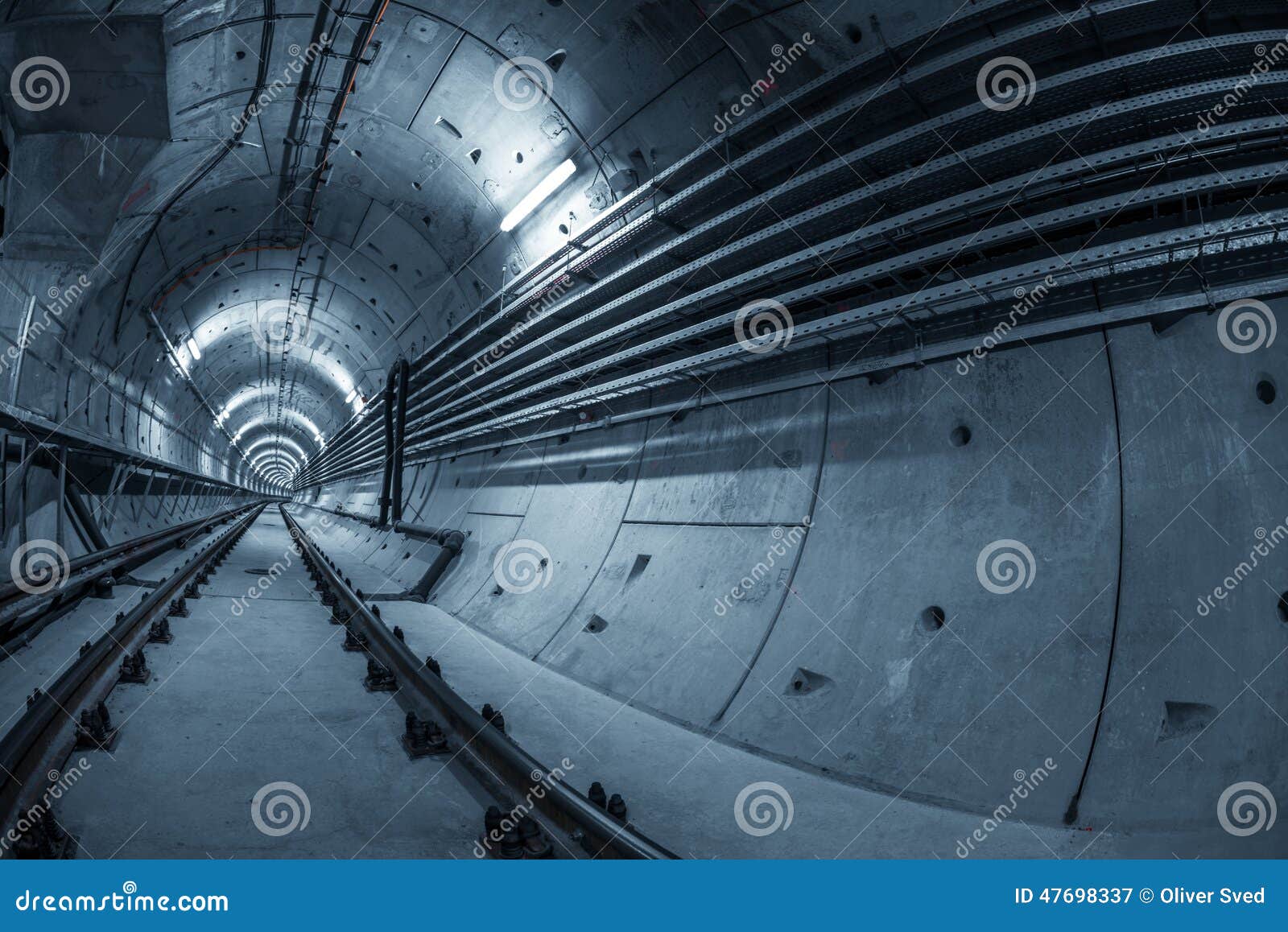 Underground Tunnel for the Subway Stock Image - Image of pipe, terminal ...