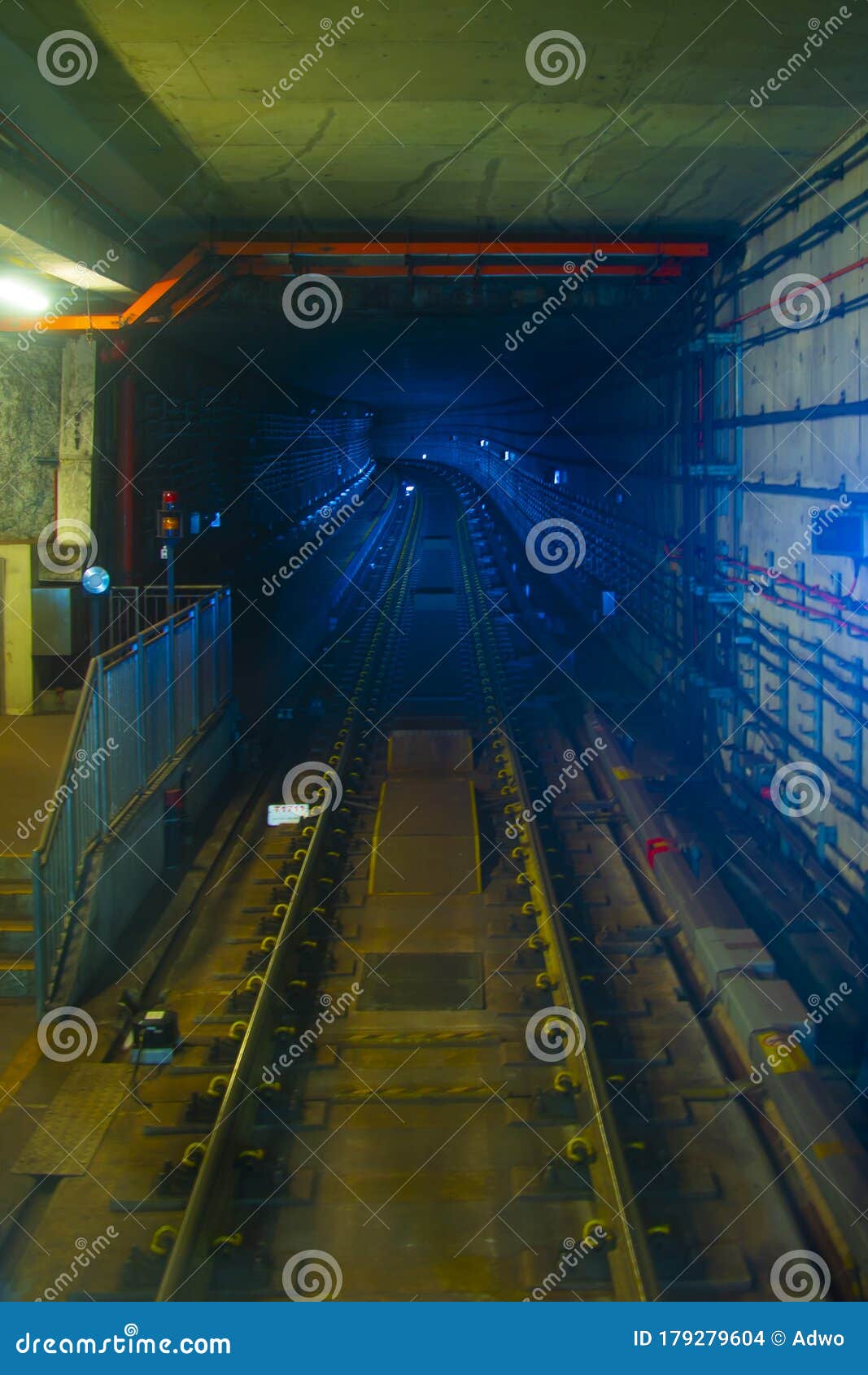 Underground Tunnel stock photo. Image of subway, urban - 179279604