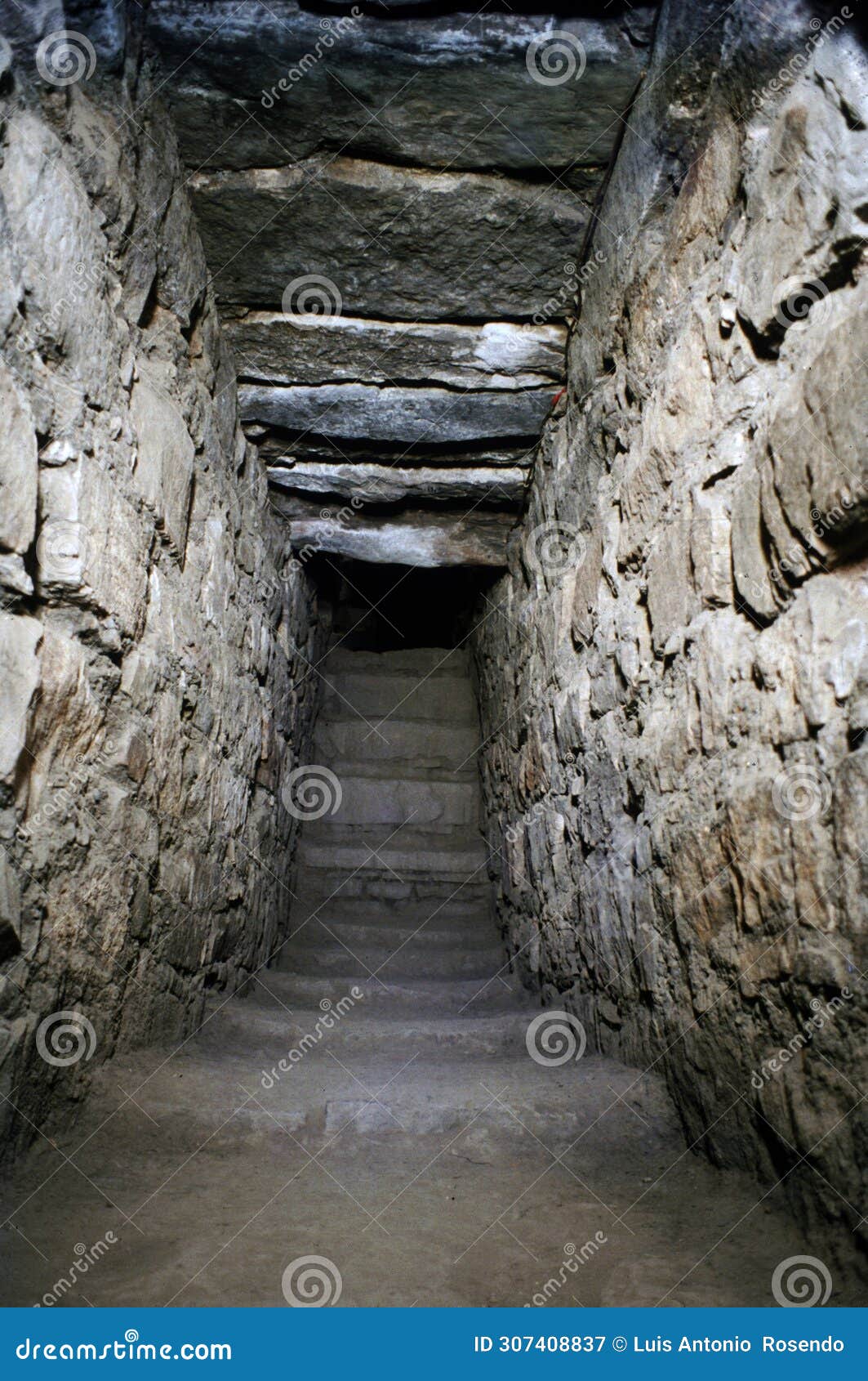Underground Tunnels Inside the Main Temple of Chavin De Huantar, Ancash ...