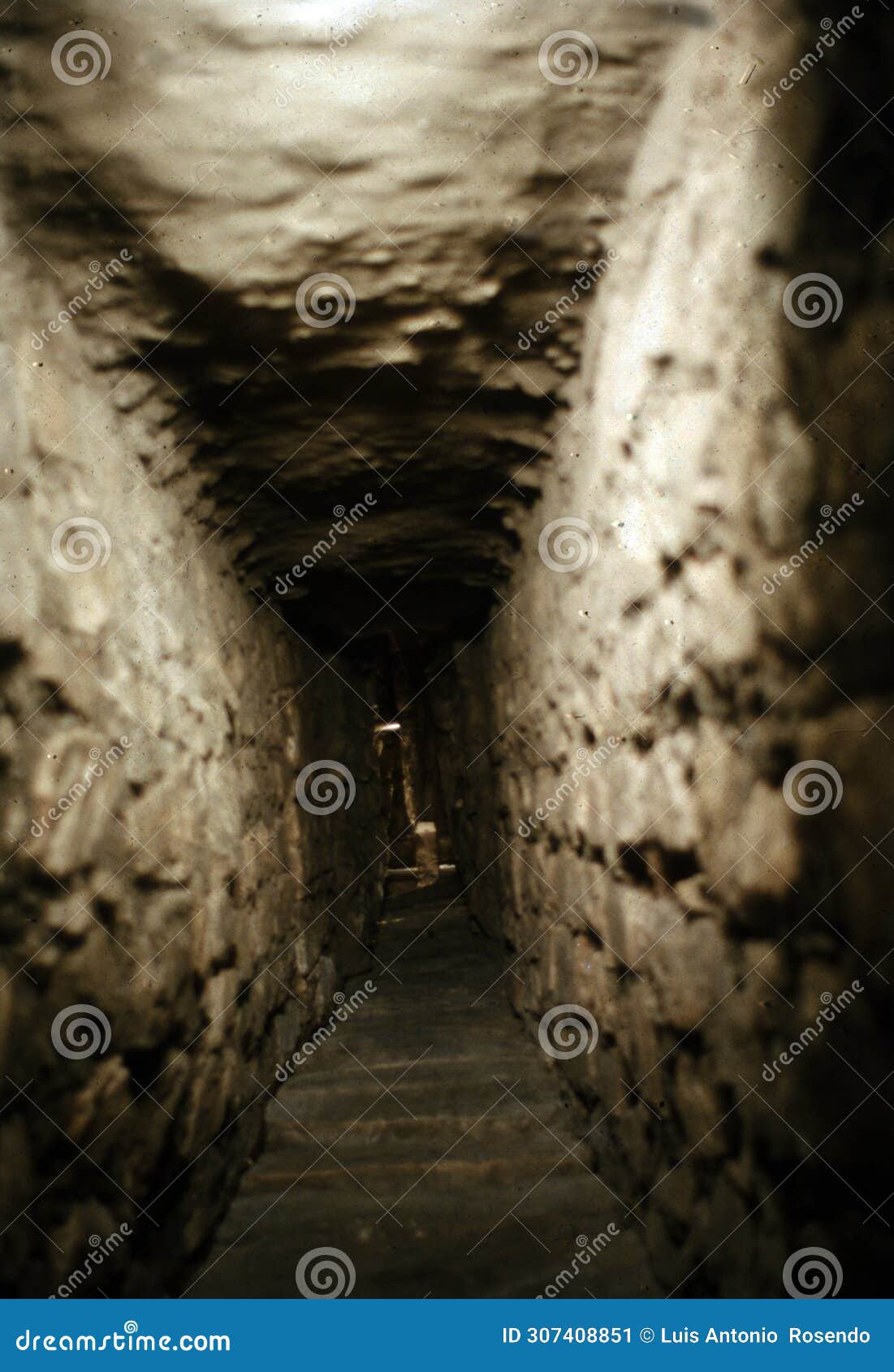 Underground Tunnels Inside the Main Temple of Chavin De Huantar, Ancash ...