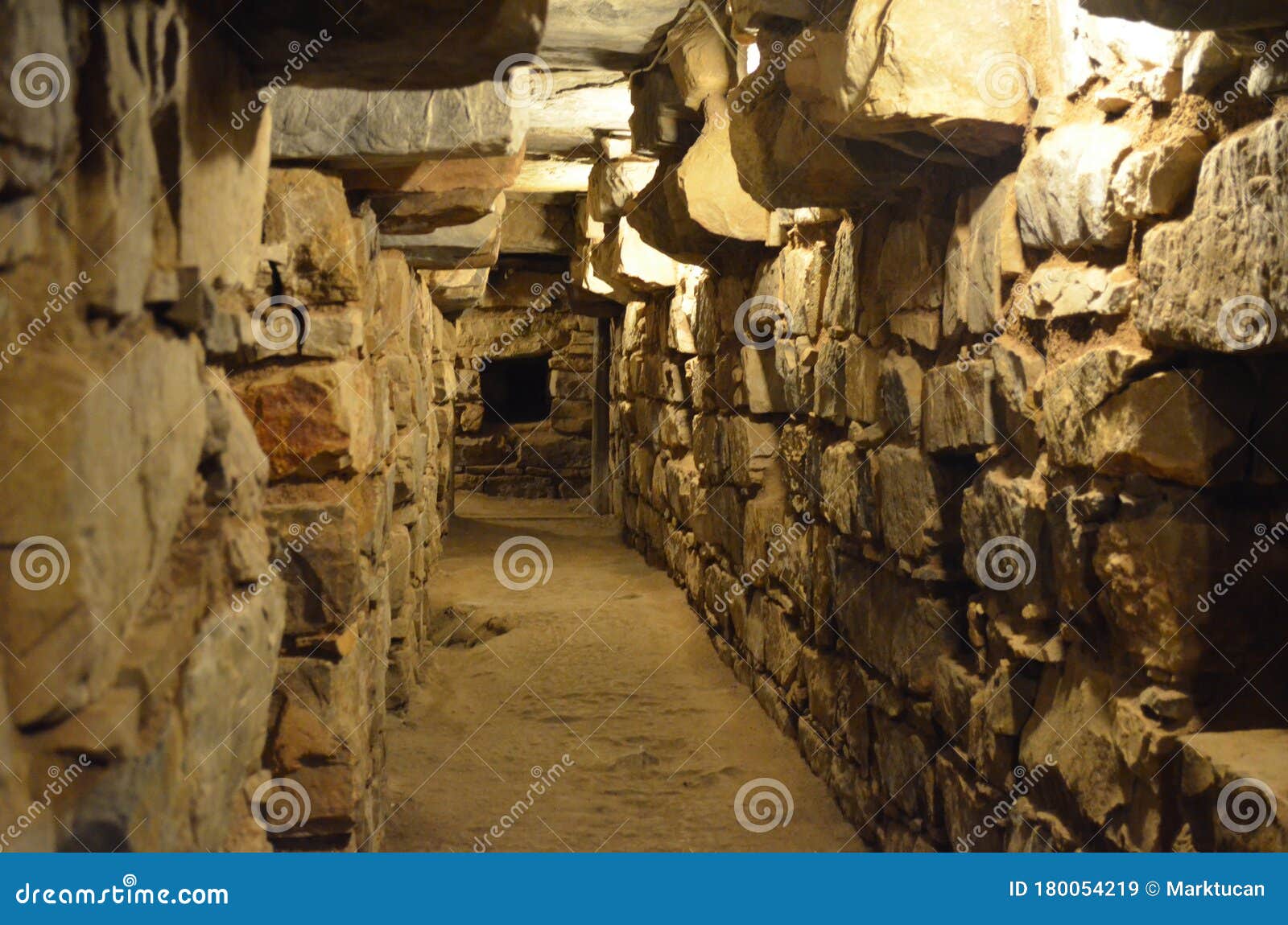 Underground Tunnels within the Main Temple of Chavin De Huantar, Ancash ...
