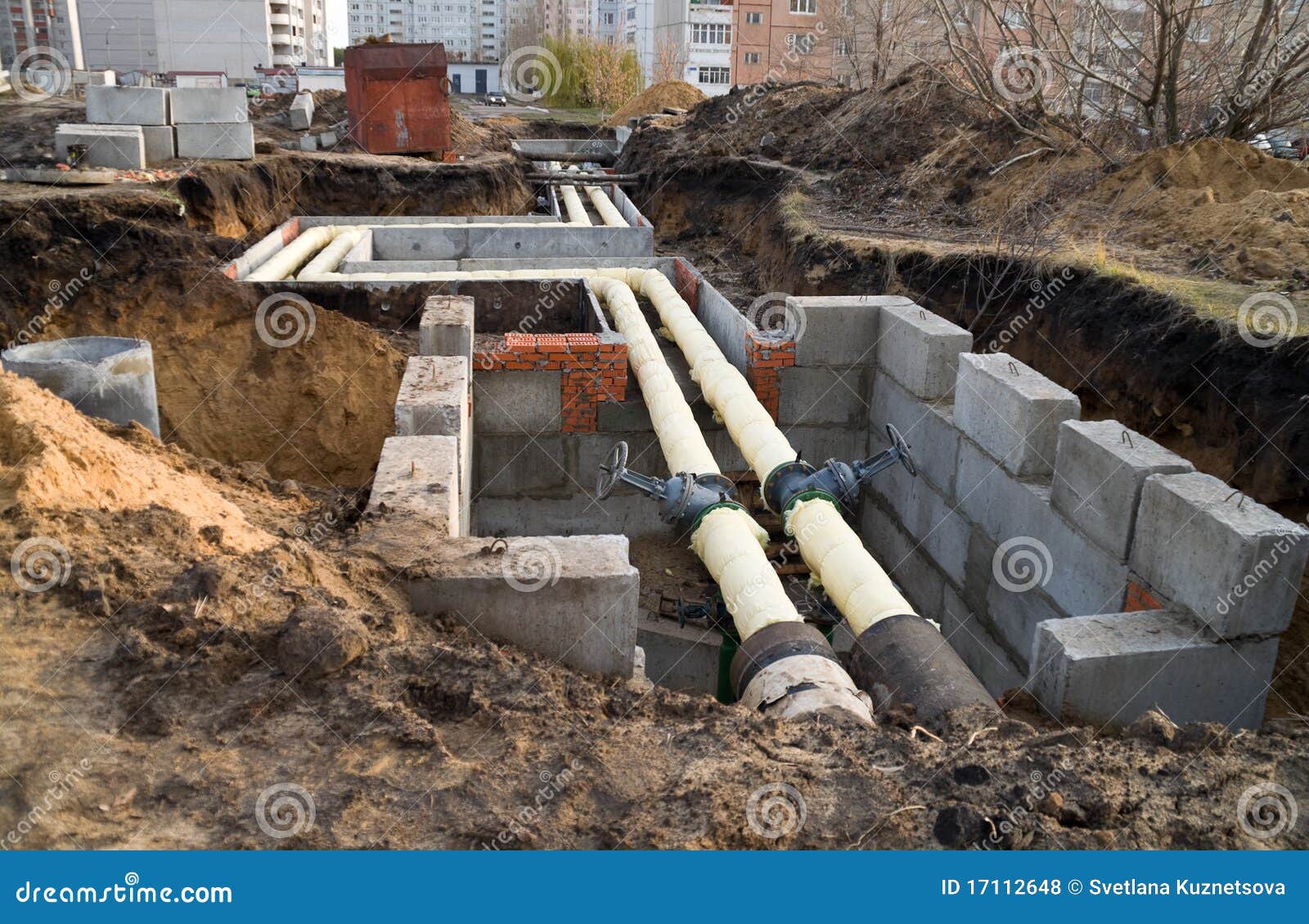 Underground utilities stock photo. Image of construction - 17112648