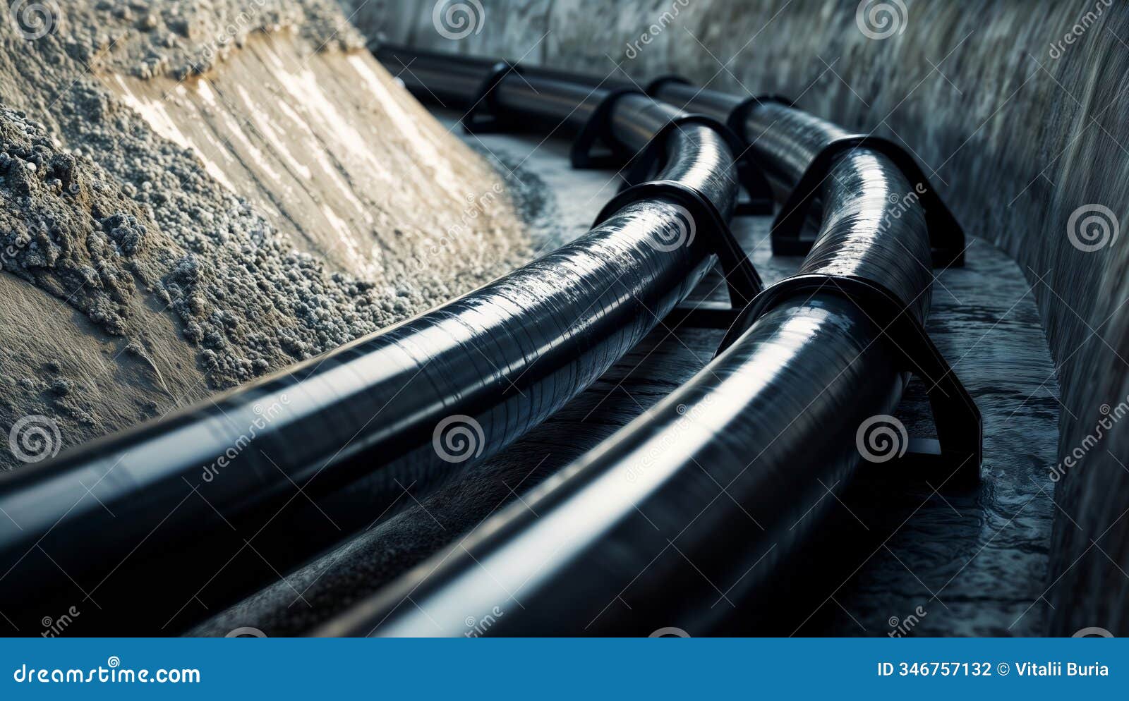 Underground Utilities Installation In City Street, Generative Ai ...