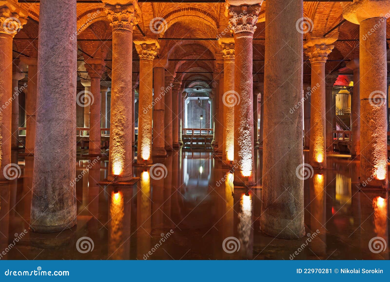 Underground Water Basilica Cistern - Istanbul Stock Image - Image of ...