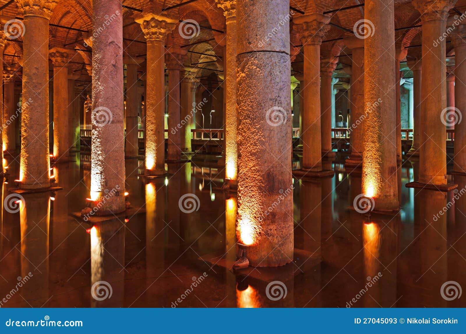 Underground Water Basilica Cistern - Istanbul Stock Image - Image of ...