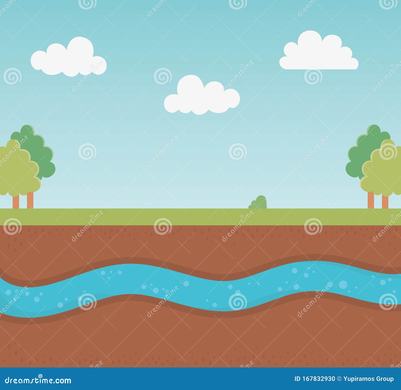 Underground Water Reservoir Isometric Building Info Graphic ...