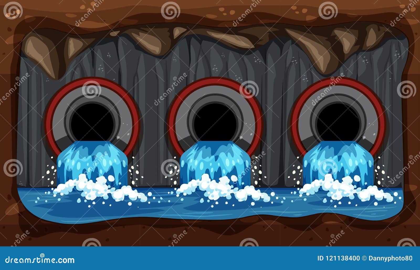 Underground Water Reservoir Isometric Building Info Graphic ...