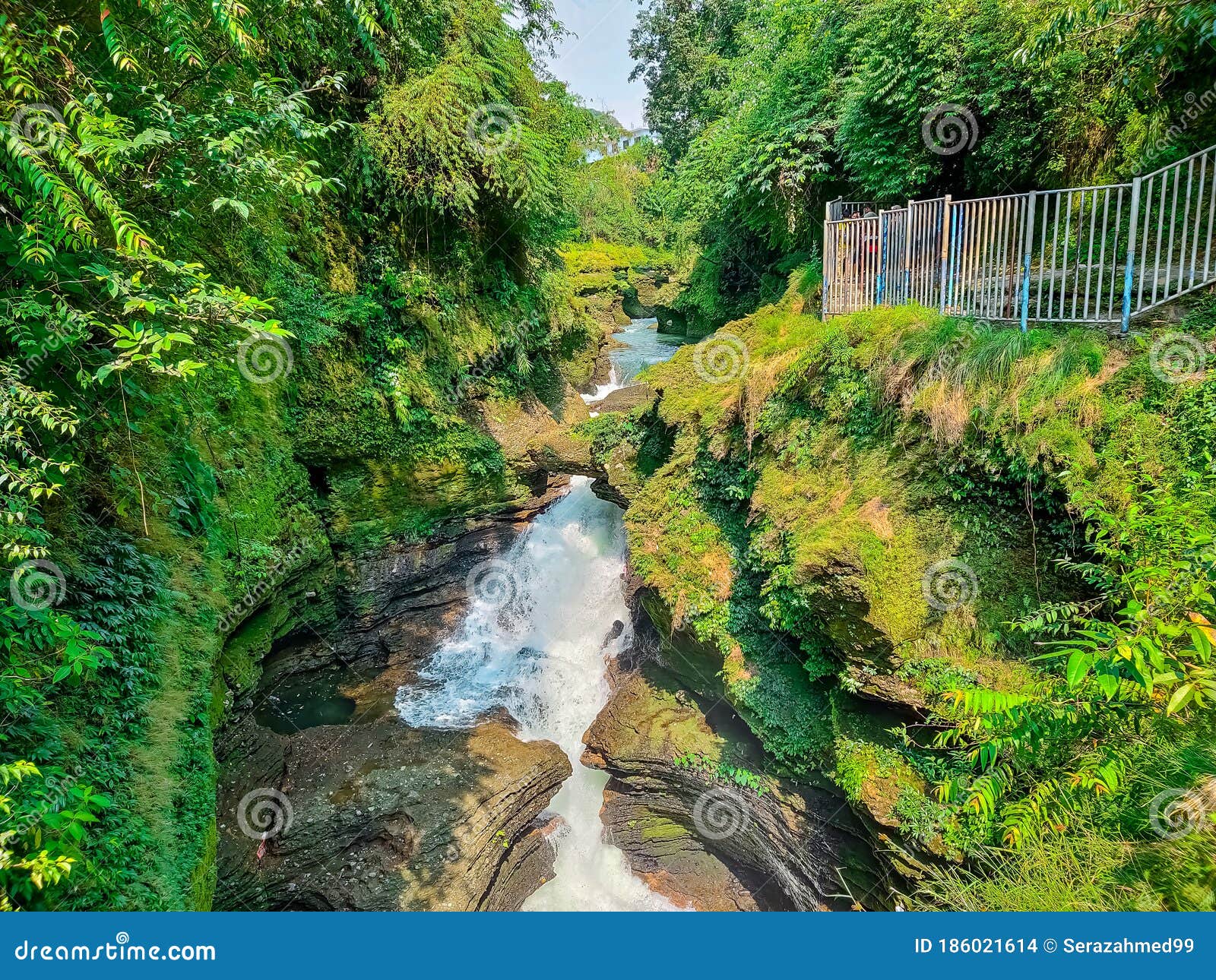 Underground Waterfall in Pokhara, Nepal. David`s Fall, Devi`s Fall or ...