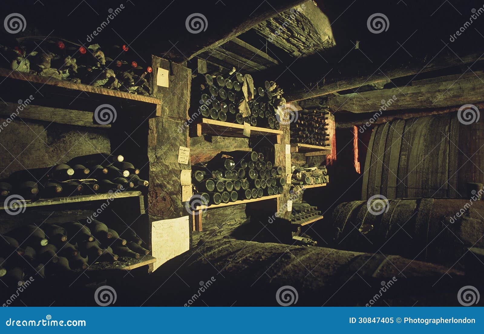 Underground wine cellar stock image. Image of order, beverages - 30847405