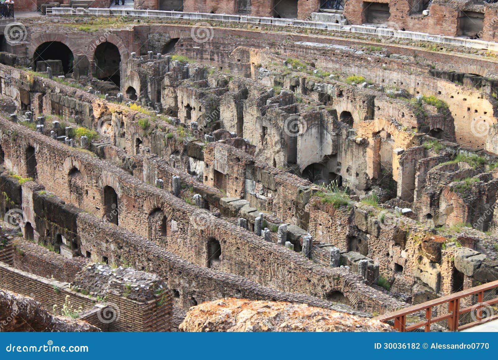 Undergrounds of Colosseum stock photo. Image of detail - 30036182