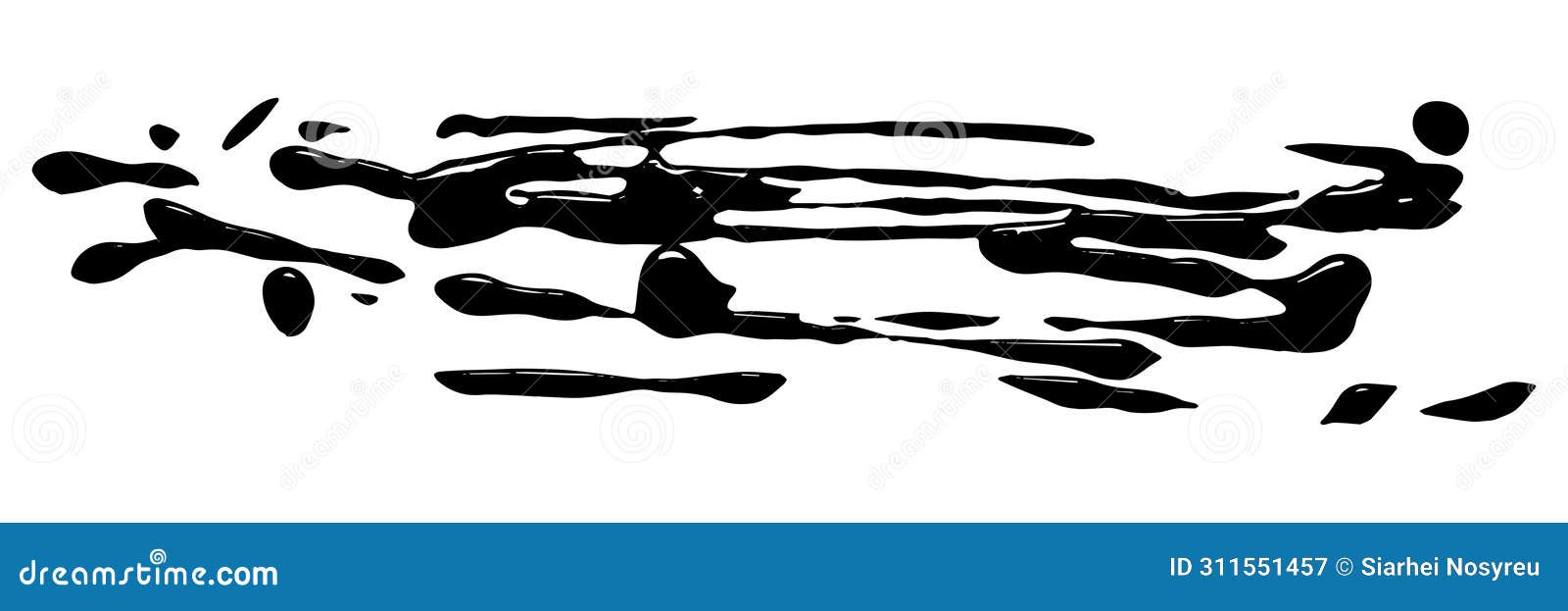 Underline, Hand Drawn. Paint Template for Text Composition Stock Vector ...