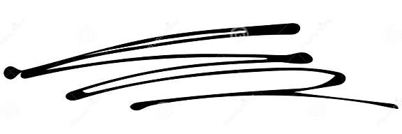 Underline, Hand Drawn. Paint Template for Text Composition Stock Vector ...