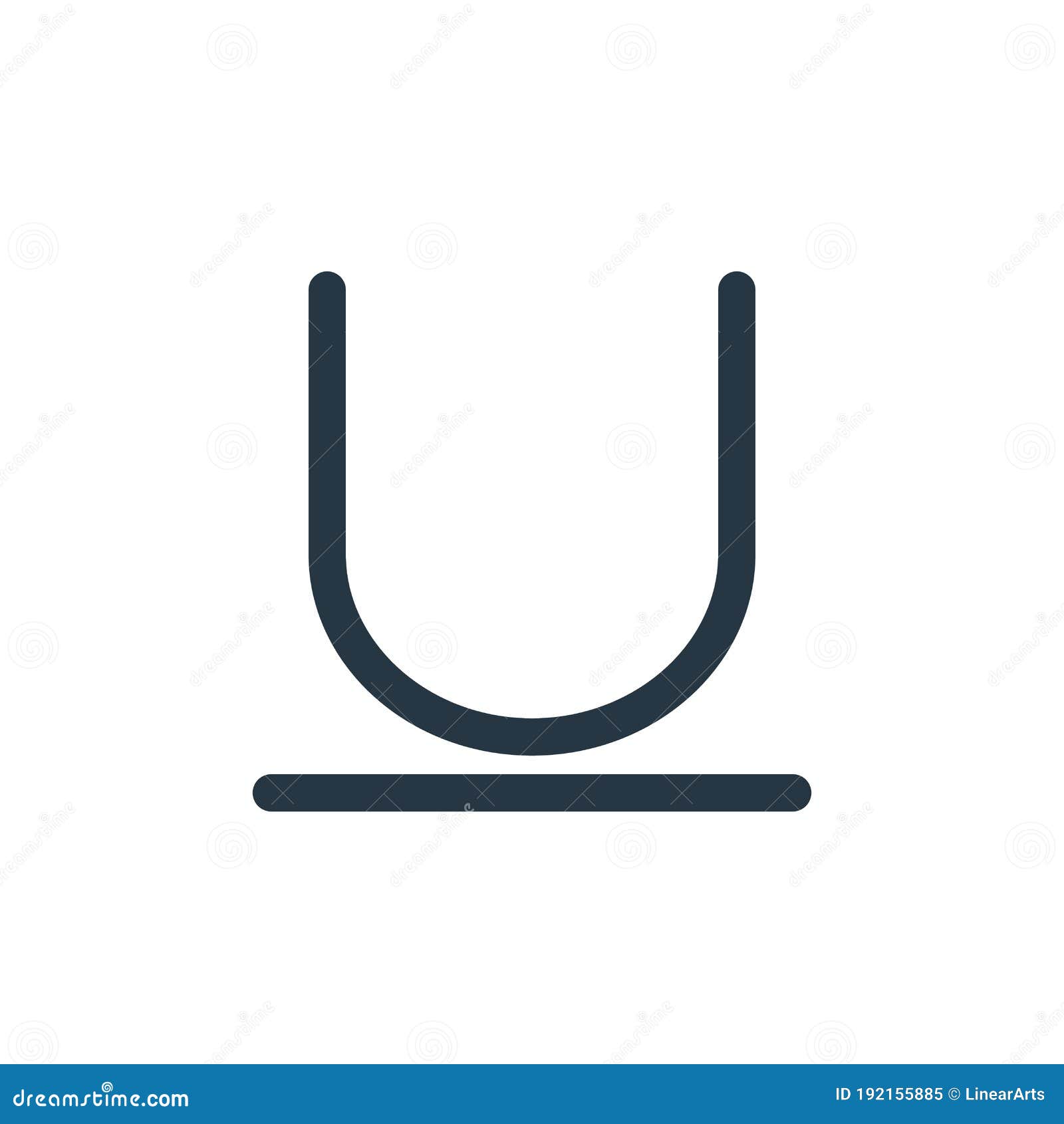 Underline Icon Vector from Text Editor Concept. Thin Line Illustration ...