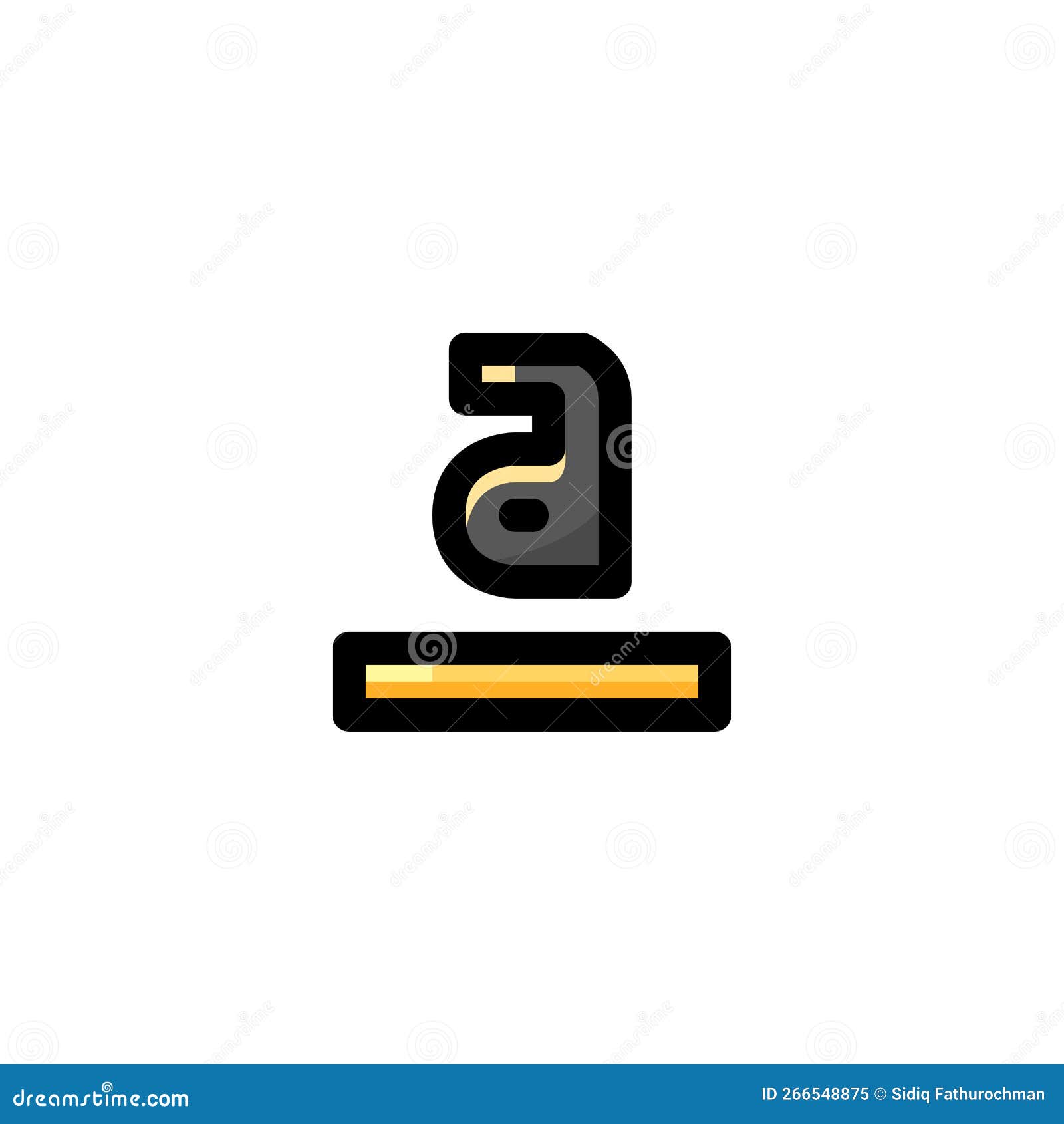 Underline Text Icon stock vector. Illustration of write - 266548875