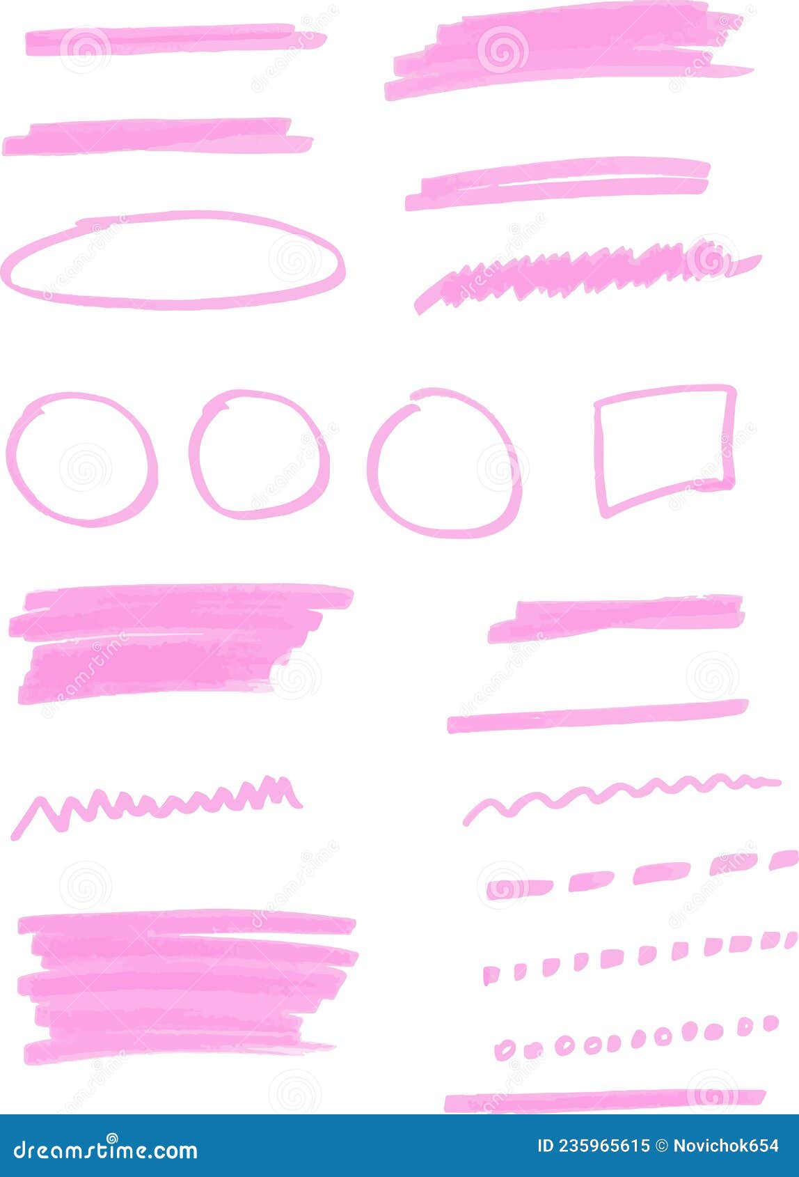 Set of Colorful Highlight Elements. Stock Vector - Illustration of ...