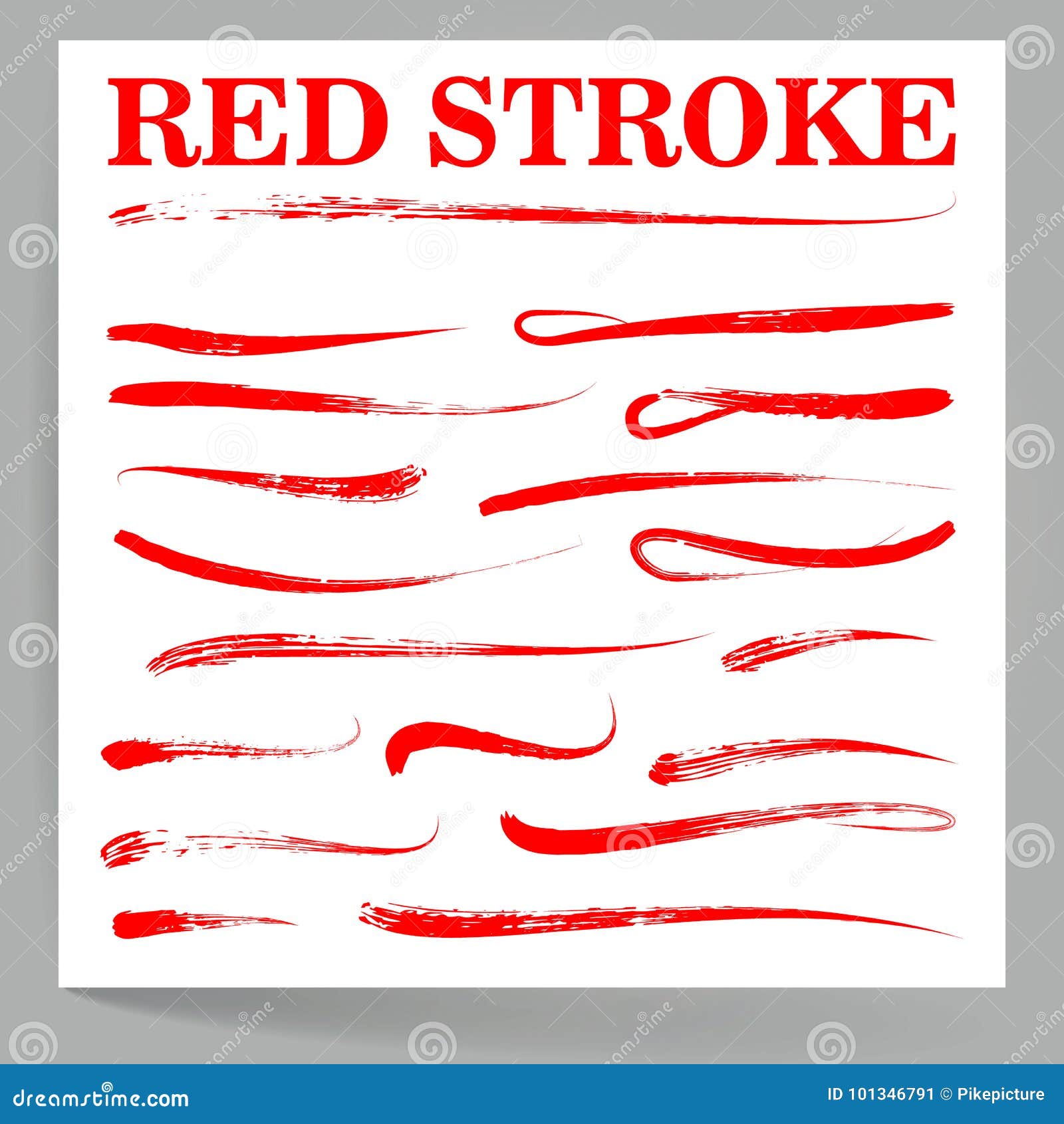 Underlines Lettering Lines Set Isolated on White Background. Vintage ...