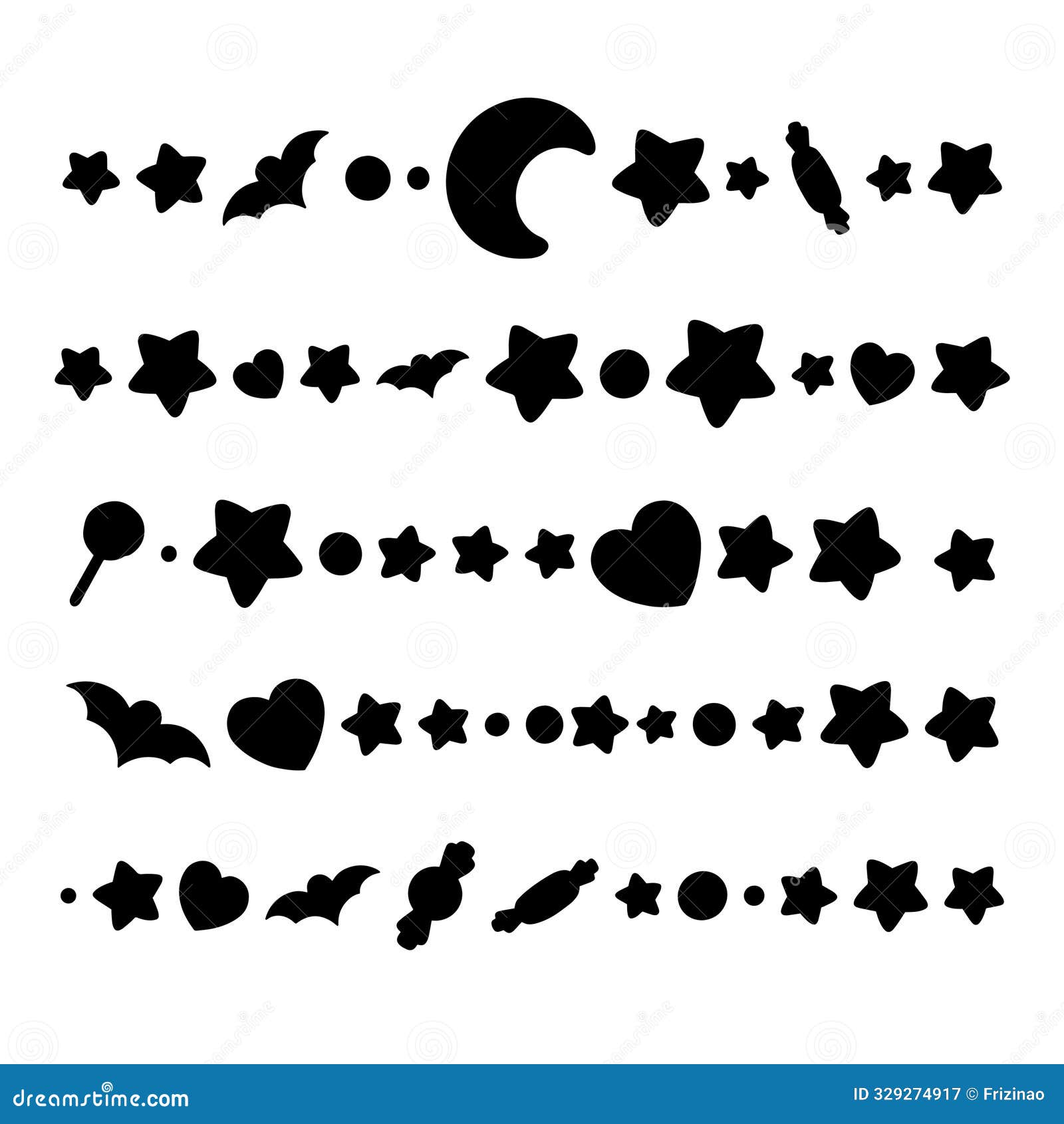 Underlines and Text Separators. Vector Collection. Isolated Vector Set ...