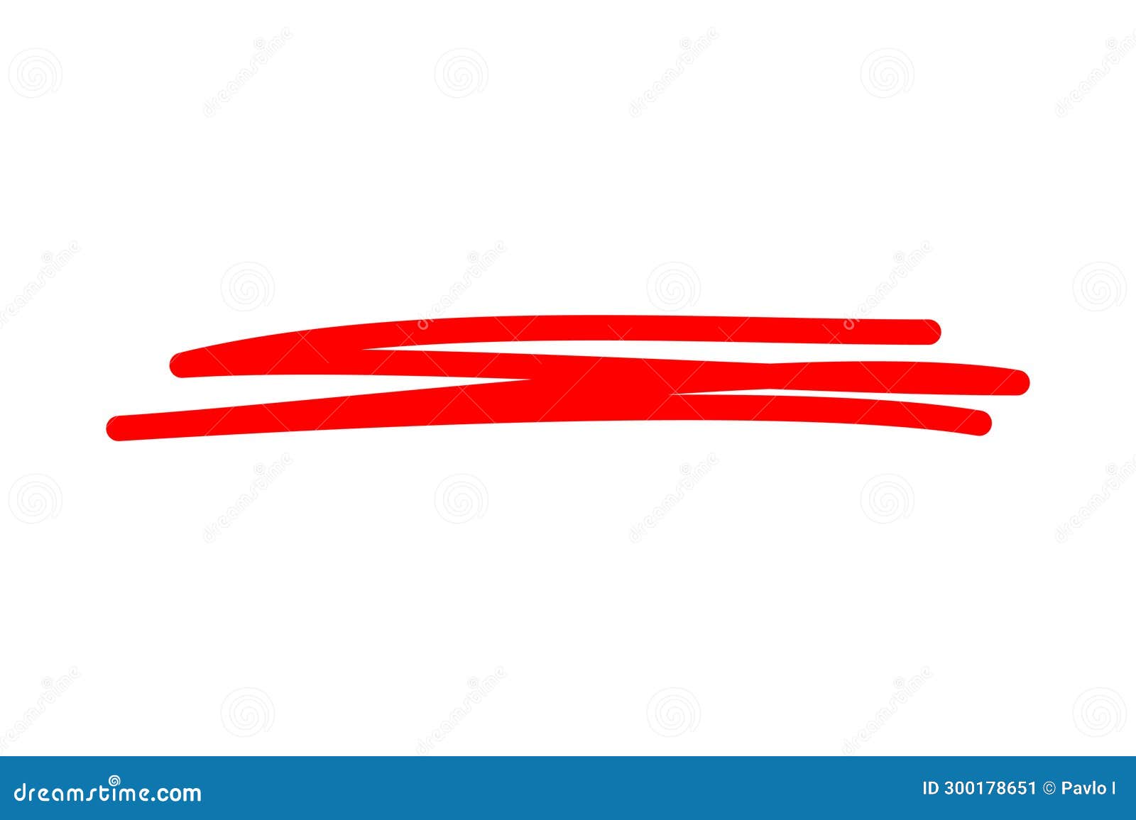 Underlining with a Red Line, Crossing Out Red Line - Vector Stock ...