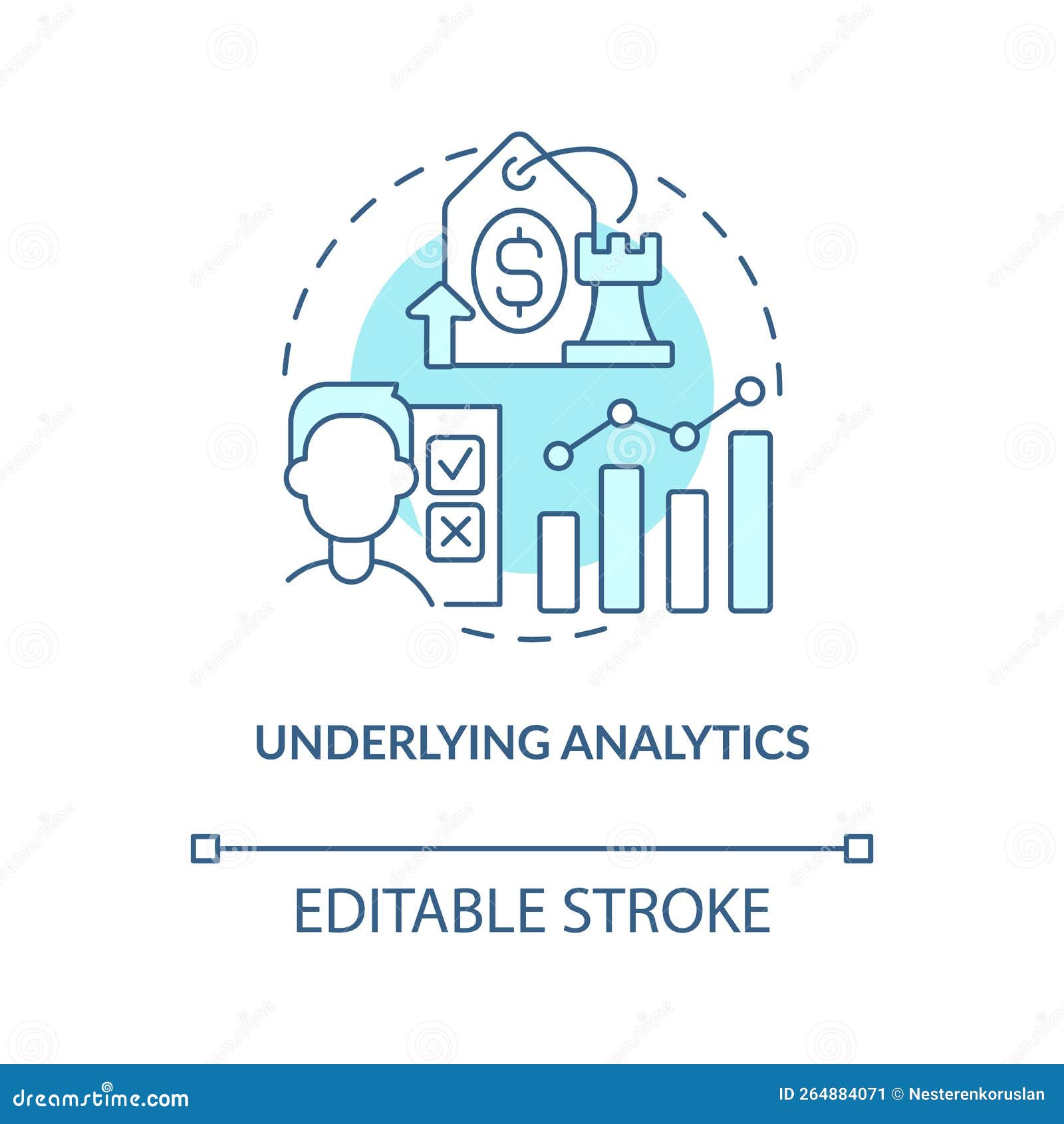 Underlying Analytics Blue Concept Icon Stock Illustration ...
