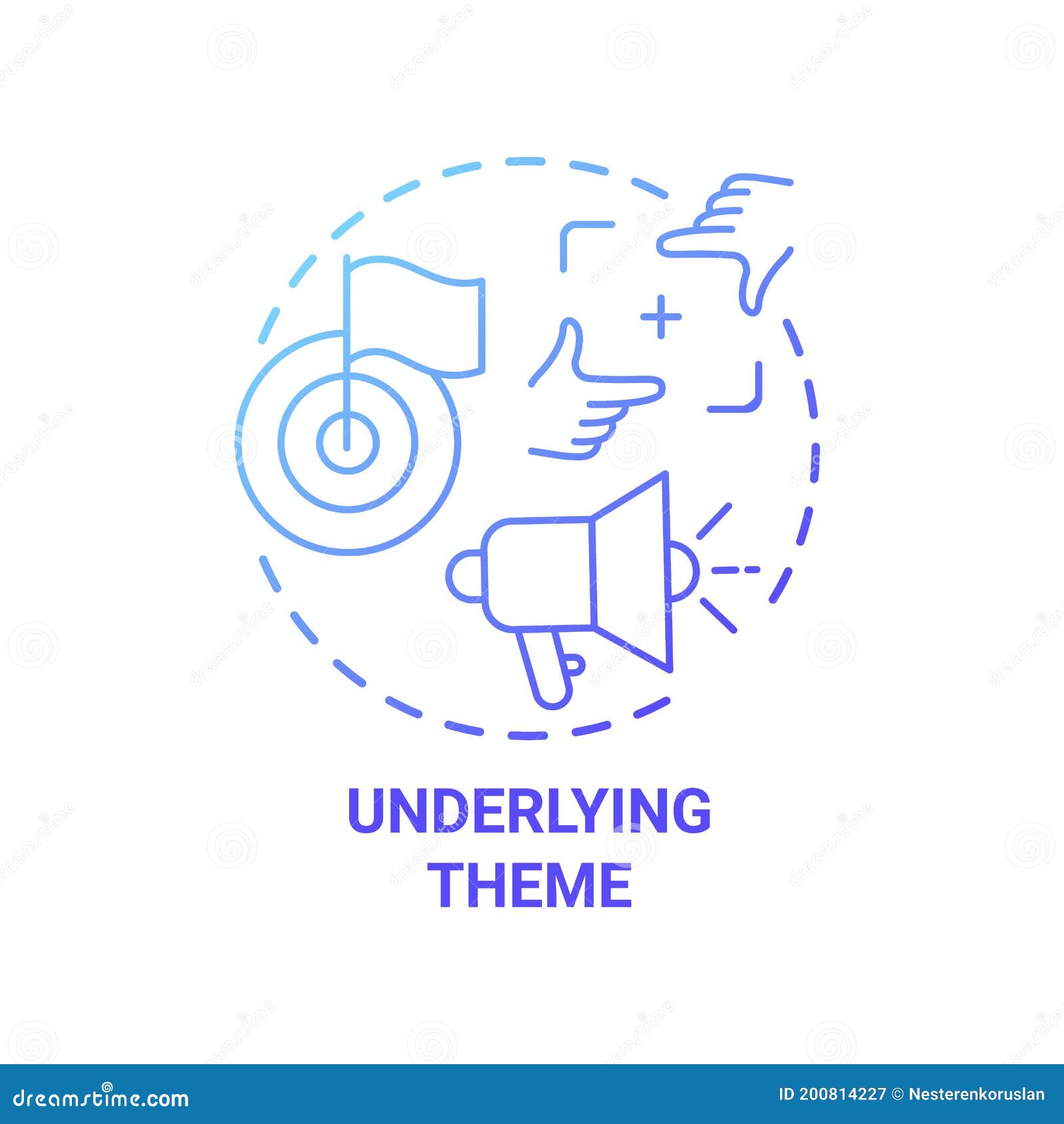 Underlying Theme Concept Icon Cartoon Vector | CartoonDealer.com #200435357