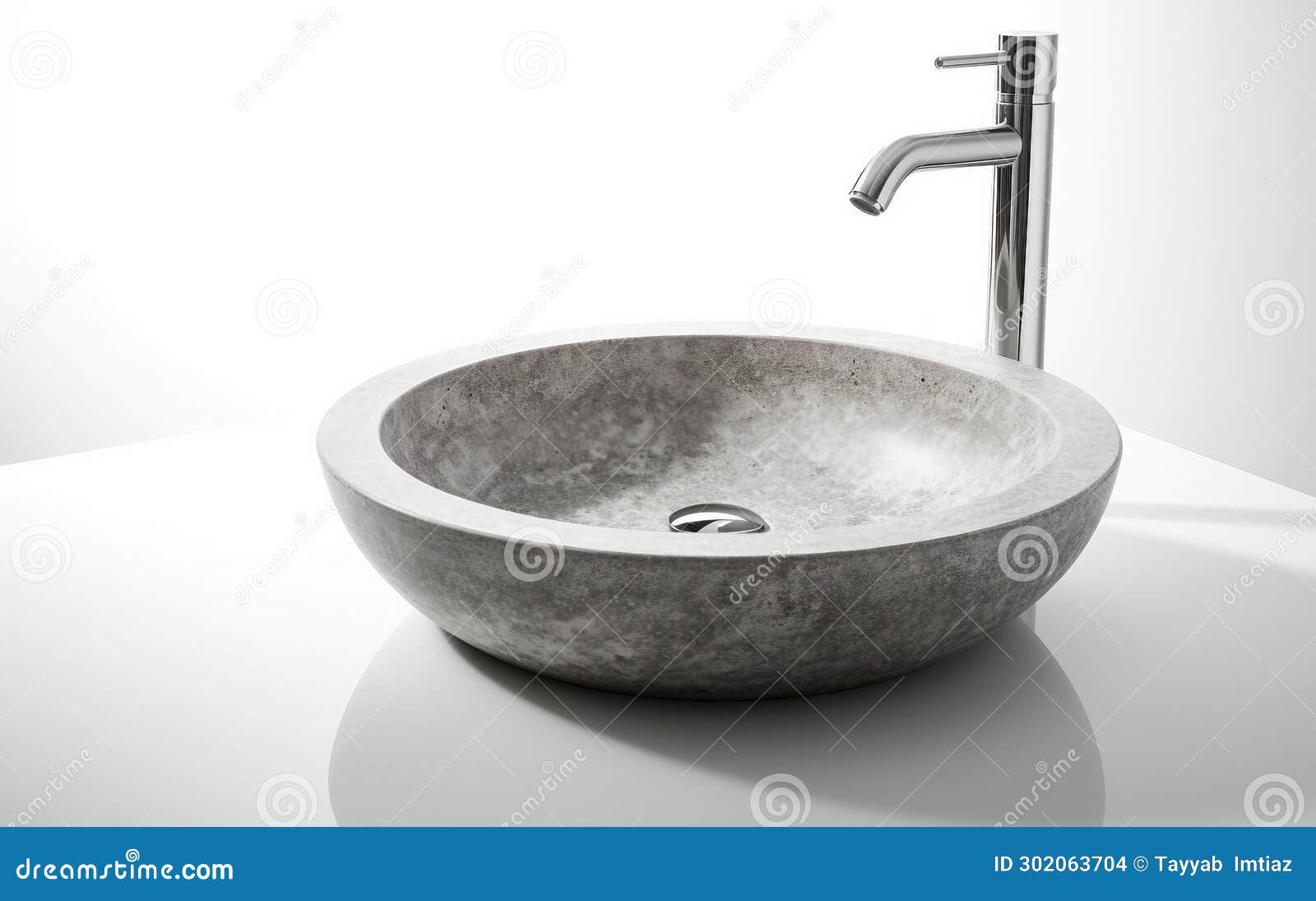 Undermount Basin Bathroom Isolated on White Background. Stock ...