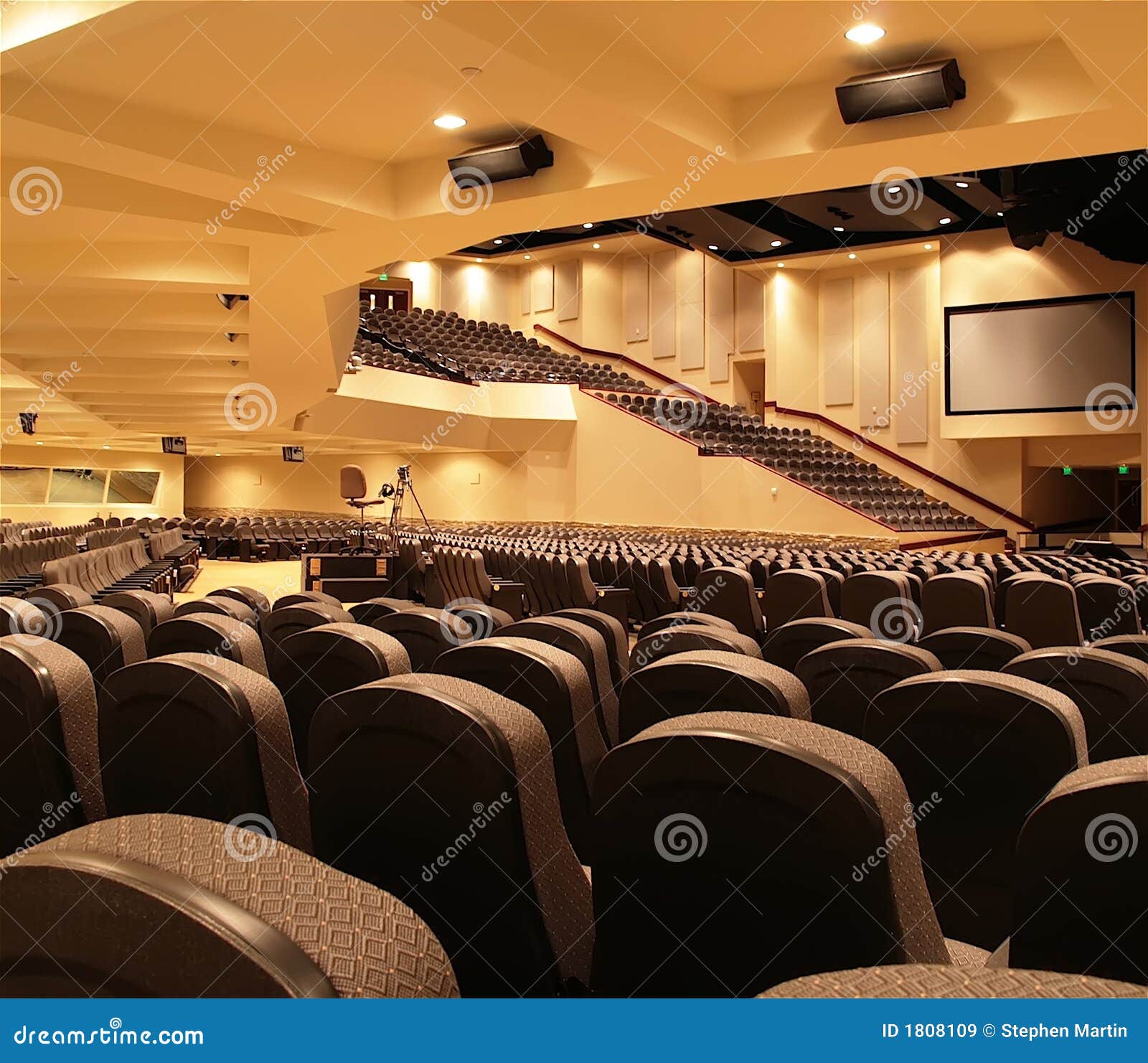 Underneath Auditorium Balcony Stock Image - Image of perform, theatre ...