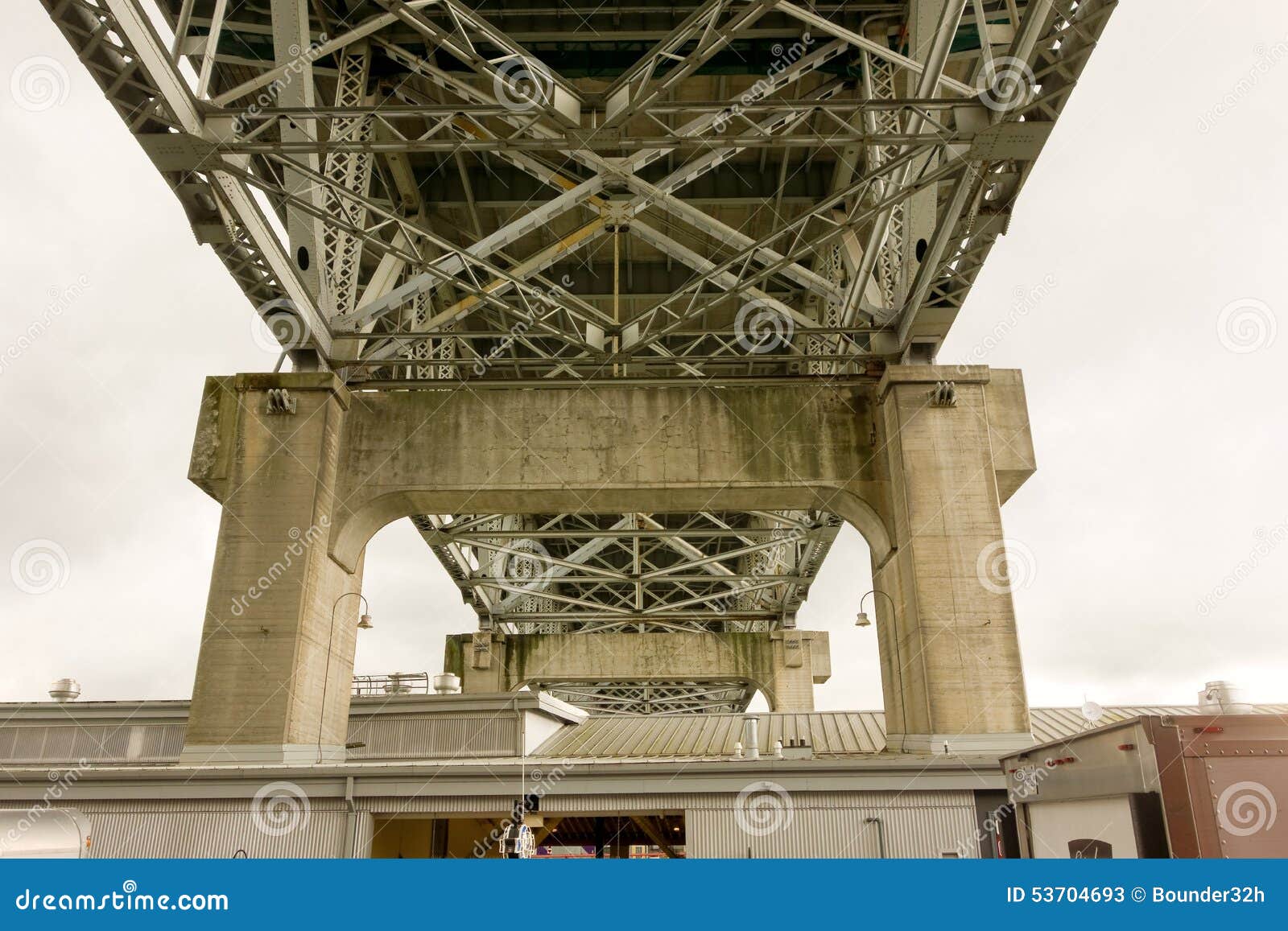 Underneath a Bridge in Vancouver Stock Image - Image of travel ...
