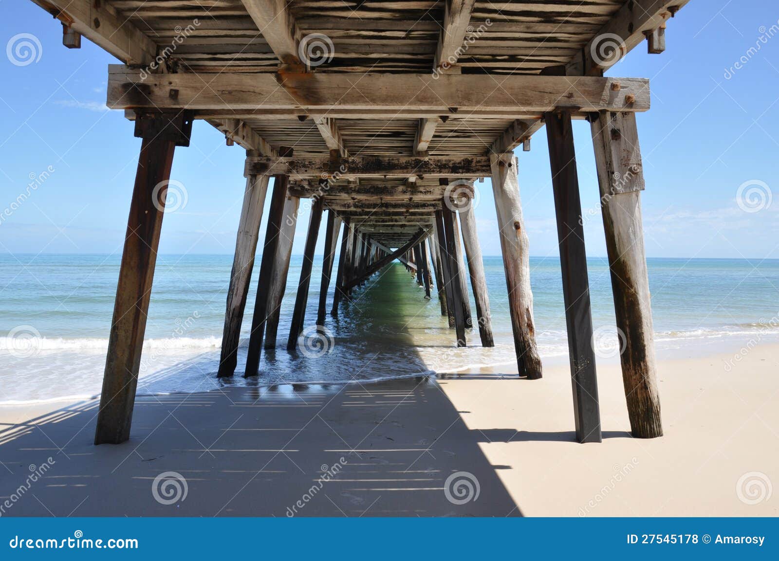 Underneath the Grange Jetty Pylons Stock Photo - Image of ocean, grange ...