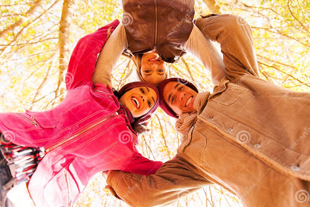 Underneath group friends stock photo. Image of caucasian - 43063382
