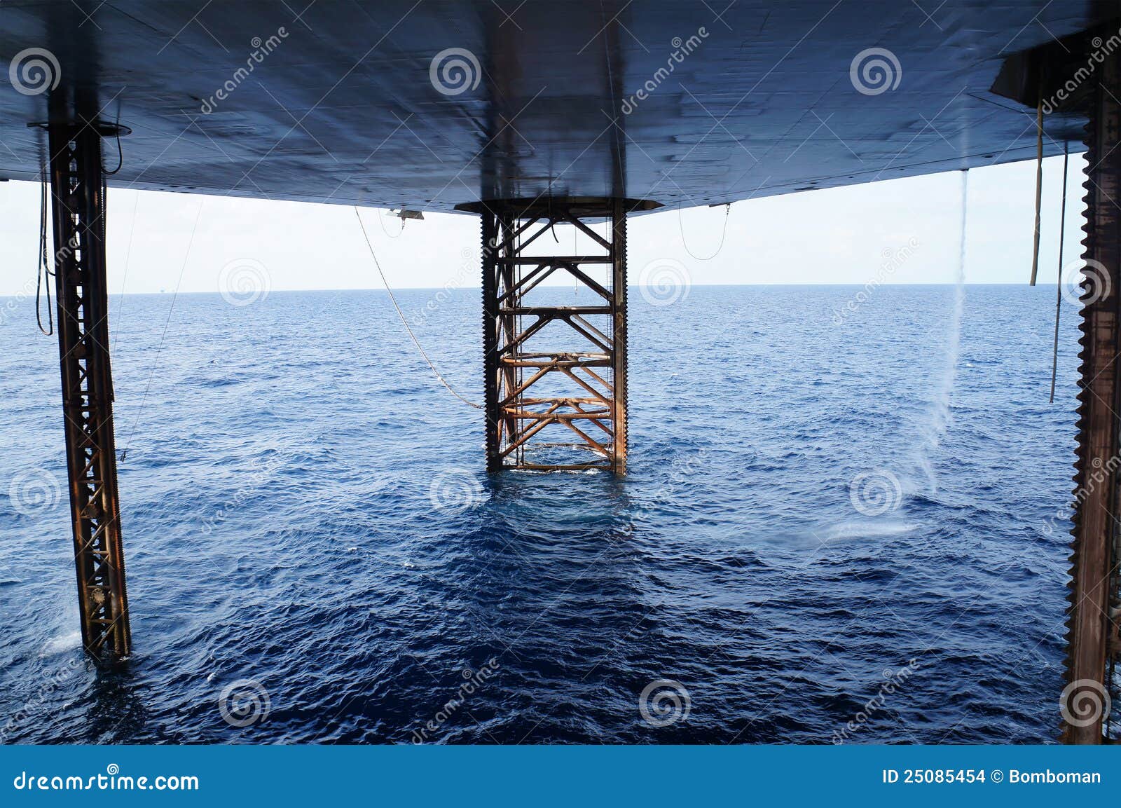 Underneath Jack Up Drilling Rig Stock Photo - Image of nature, plant ...