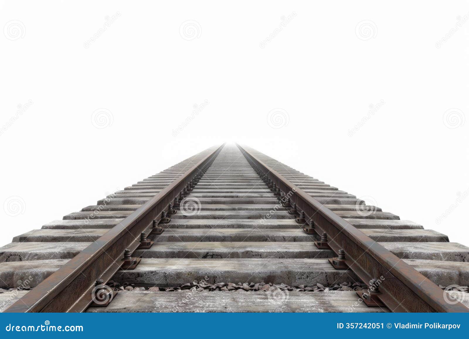 Underneath the Rails, Looking Up at the Train Tracks with a Glimpse of ...