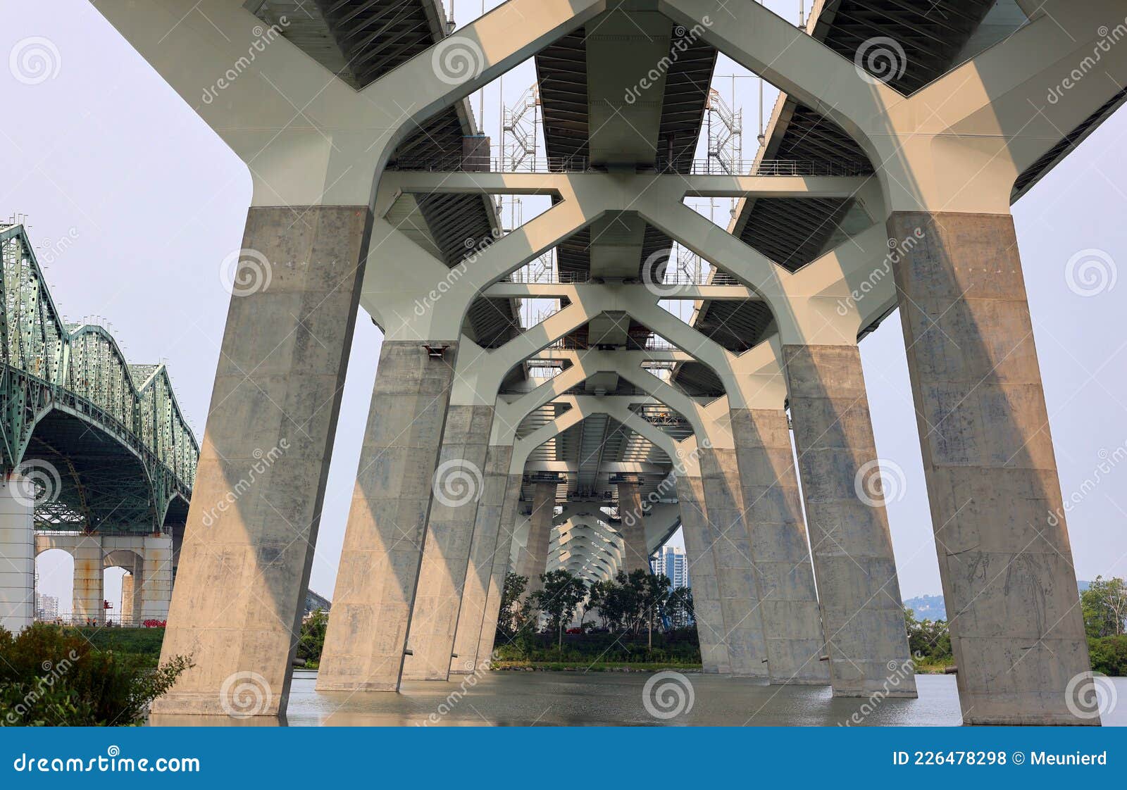 Underneath Samuel De Champlain Bridge Editorial Stock Photo - Image of ...