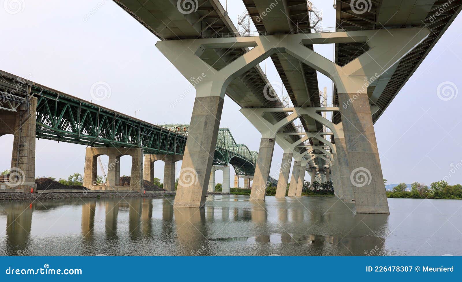 Underneath Samuel De Champlain Bridge Editorial Photography - Image of ...