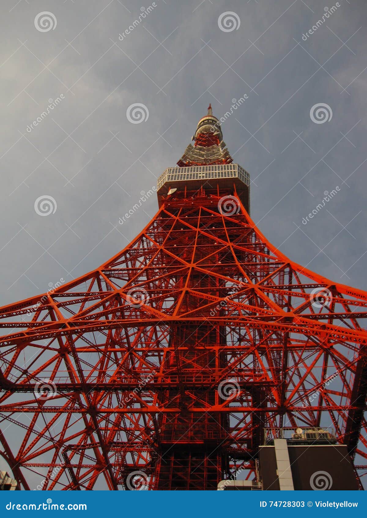 Underneath Tall Structure of Tokyo Tower Editorial Stock Photo - Image ...