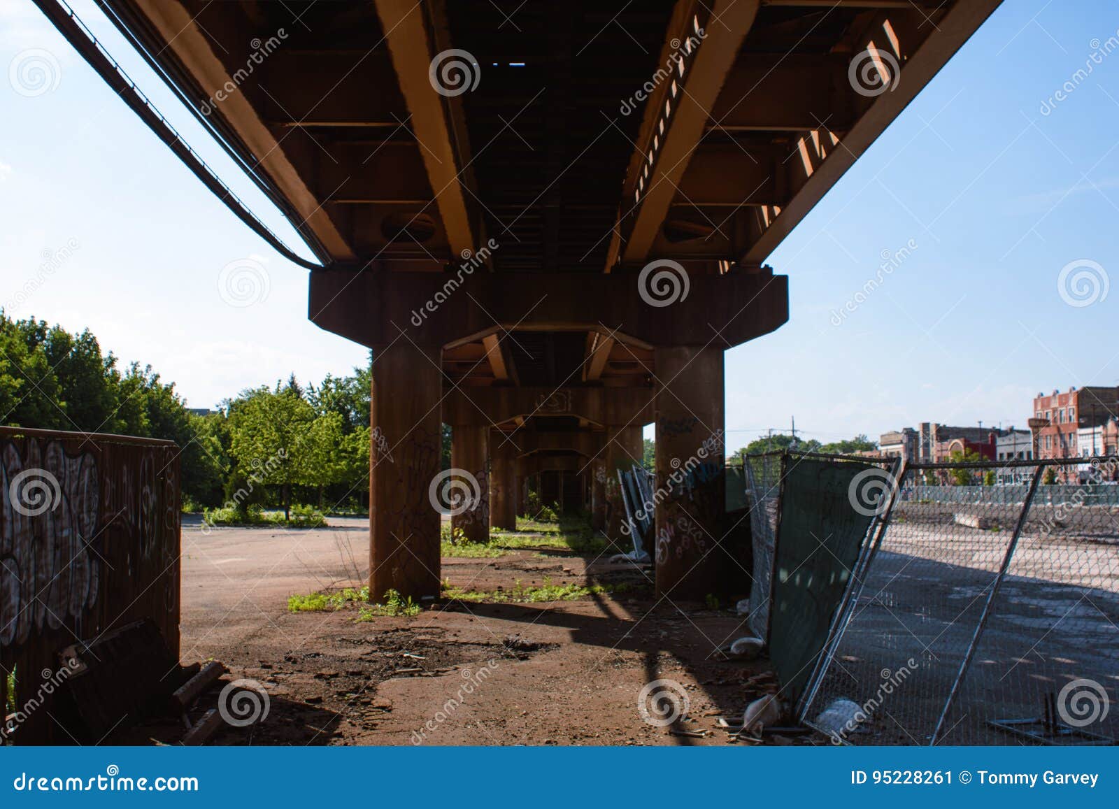 Underneath Train Tracks stock image. Image of hideouts - 95228261