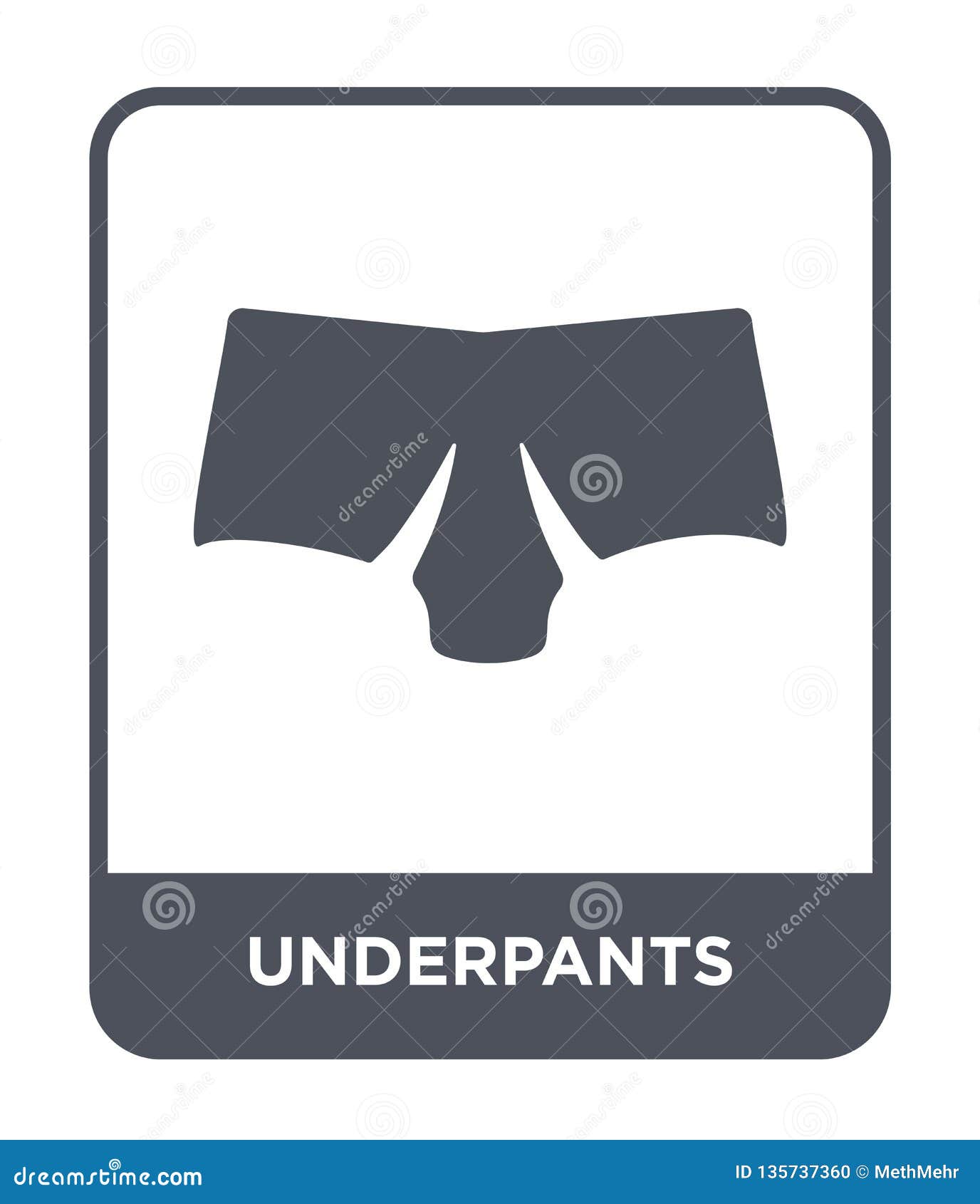 Underpants Icon in Trendy Design Style. Underpants Icon Isolated on ... Underpants Icon in Trendy Design Style. Underpants Icon Isolated on ...
