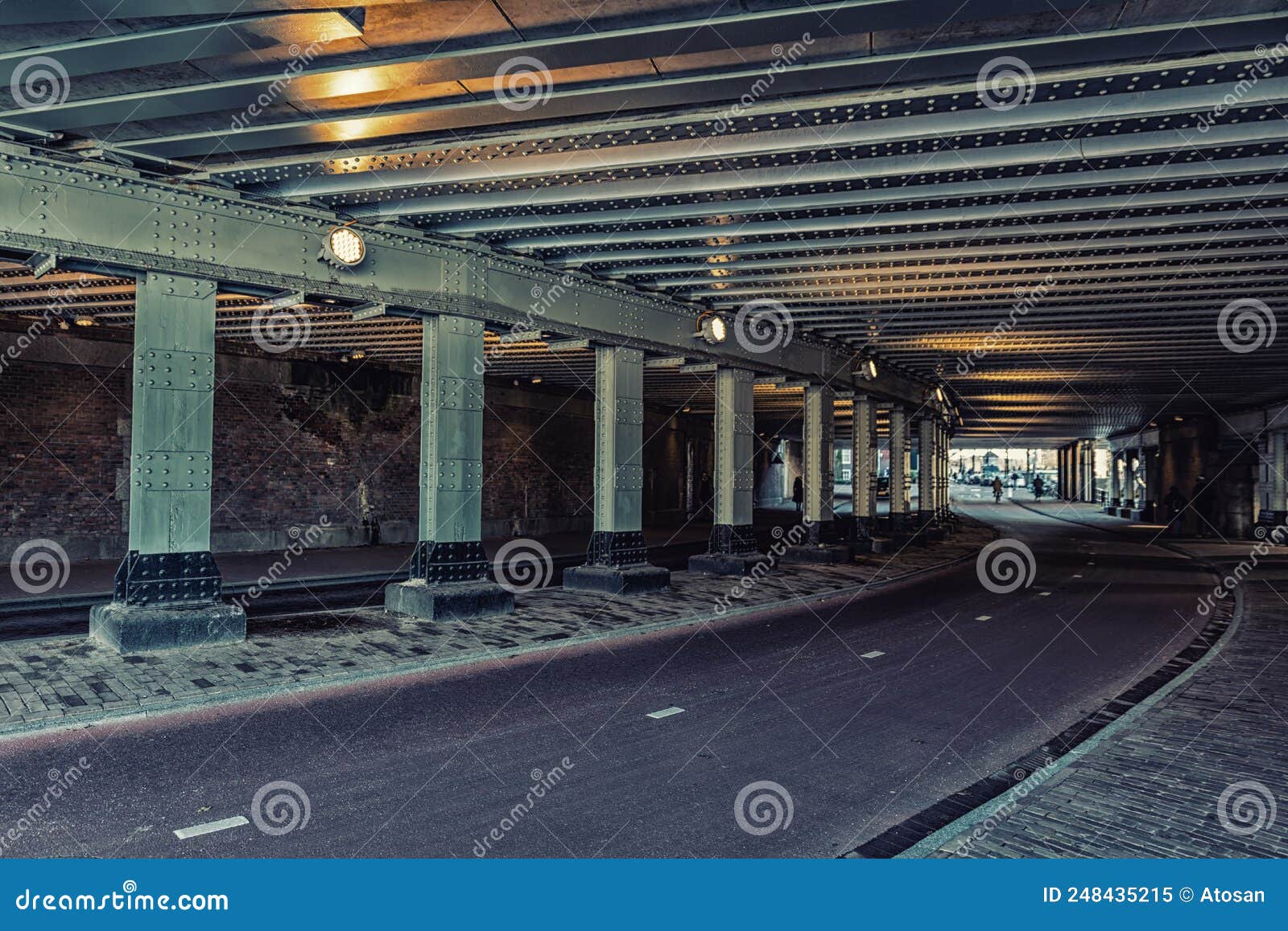 Underpass Cycle Path Amsterdam. Holland, the Netherlands Stock Image ...