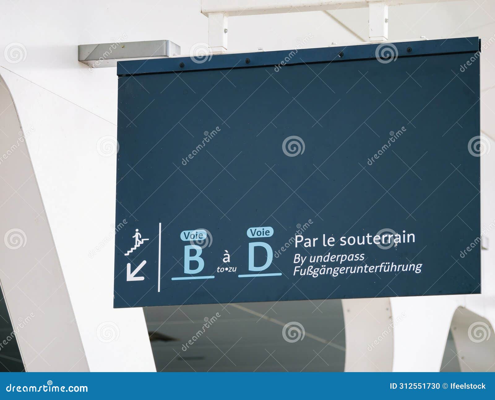 Underpass Direction Sign stock photo. Image of direction - 312551730