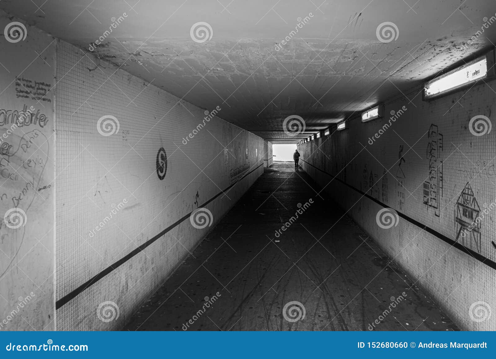 Dark Underpass Descent Into The Tunnel Under The Street Editorial Photo ...