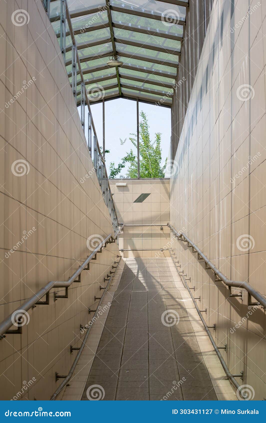Underpass in Train Station, the Ramp for Wheelchairs and Bikes Stock ...