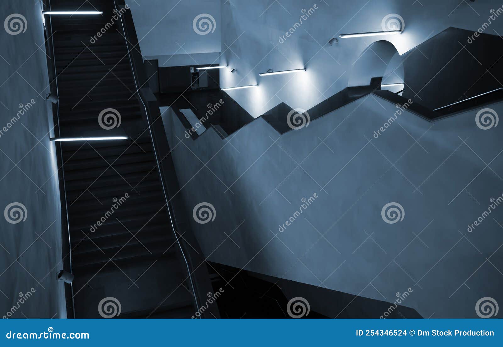 Underpasses Inside a Metro Station Stock Photo - Image of modern, exit ...