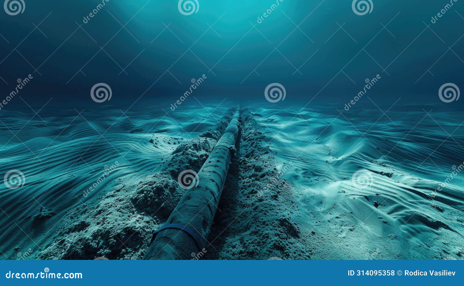 Undersea Internet Cables. Submarine Communications Cable Stock Photo ...