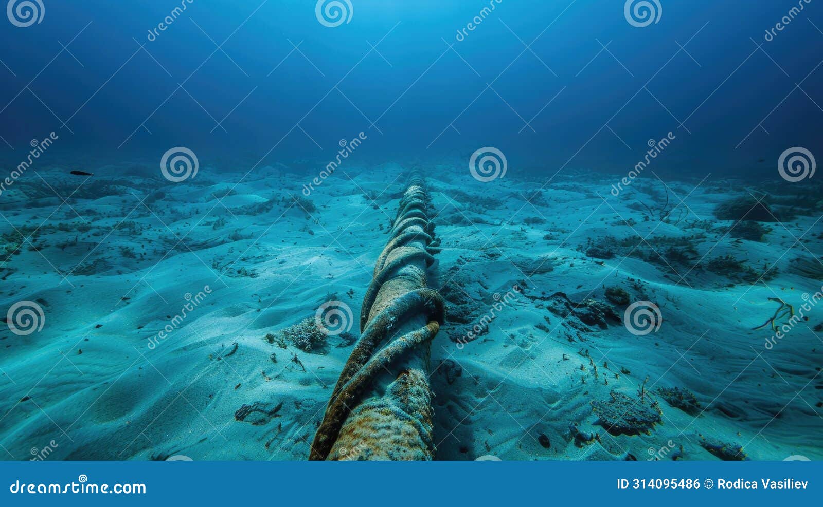 Undersea Internet Cables. Submarine Communications Cable Stock Photo ...