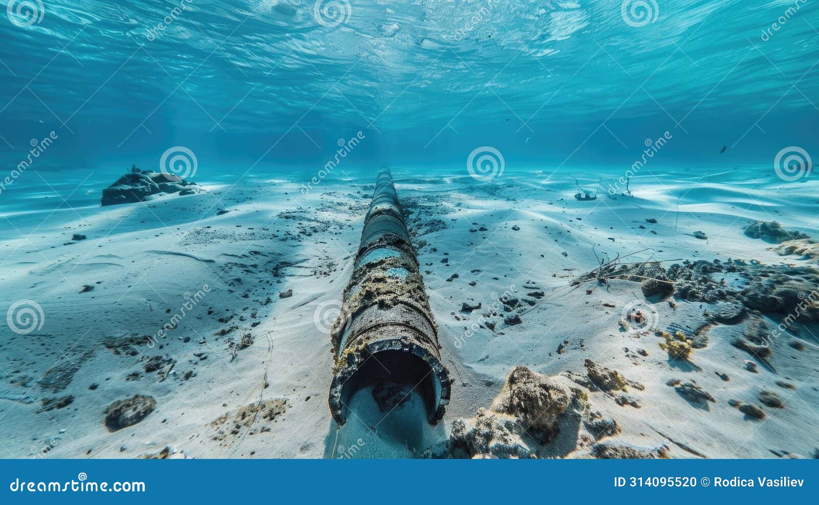 Undersea Internet Cables. Submarine Communications Cable Stock Photo ...